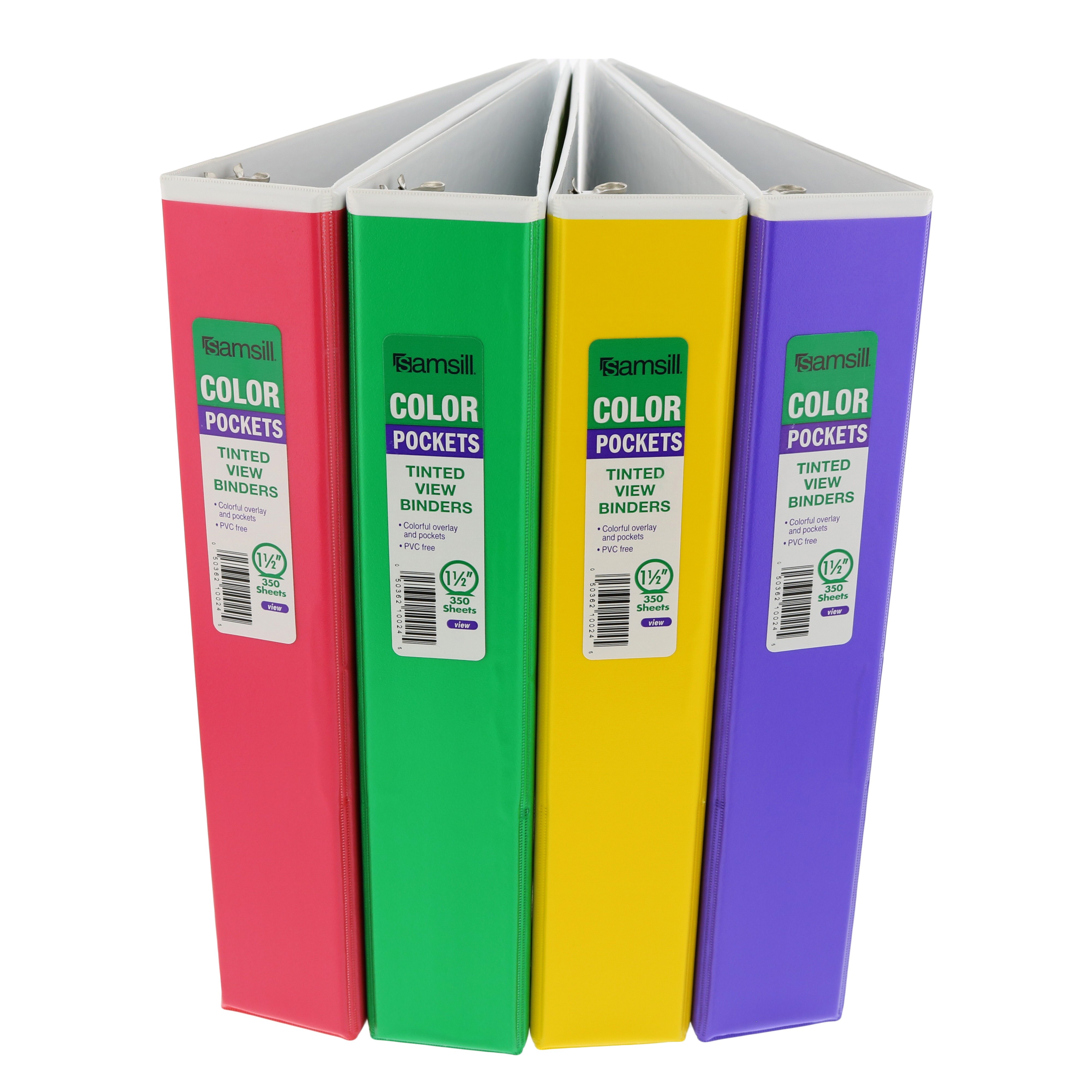 Samsill Color Pockets 1.5" Tinted View Fashion Binder, Yellow - Shop ...