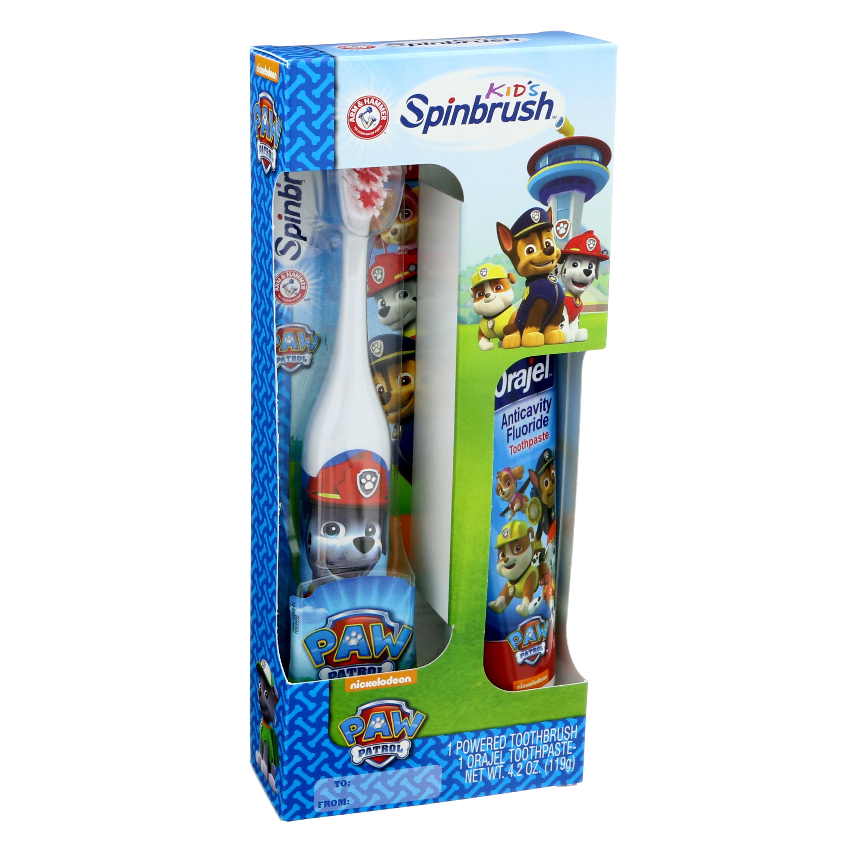 Arm & Hammer Spinbrush Kids Paw Patrol Combo Pack - Shop Toothbrushes ...