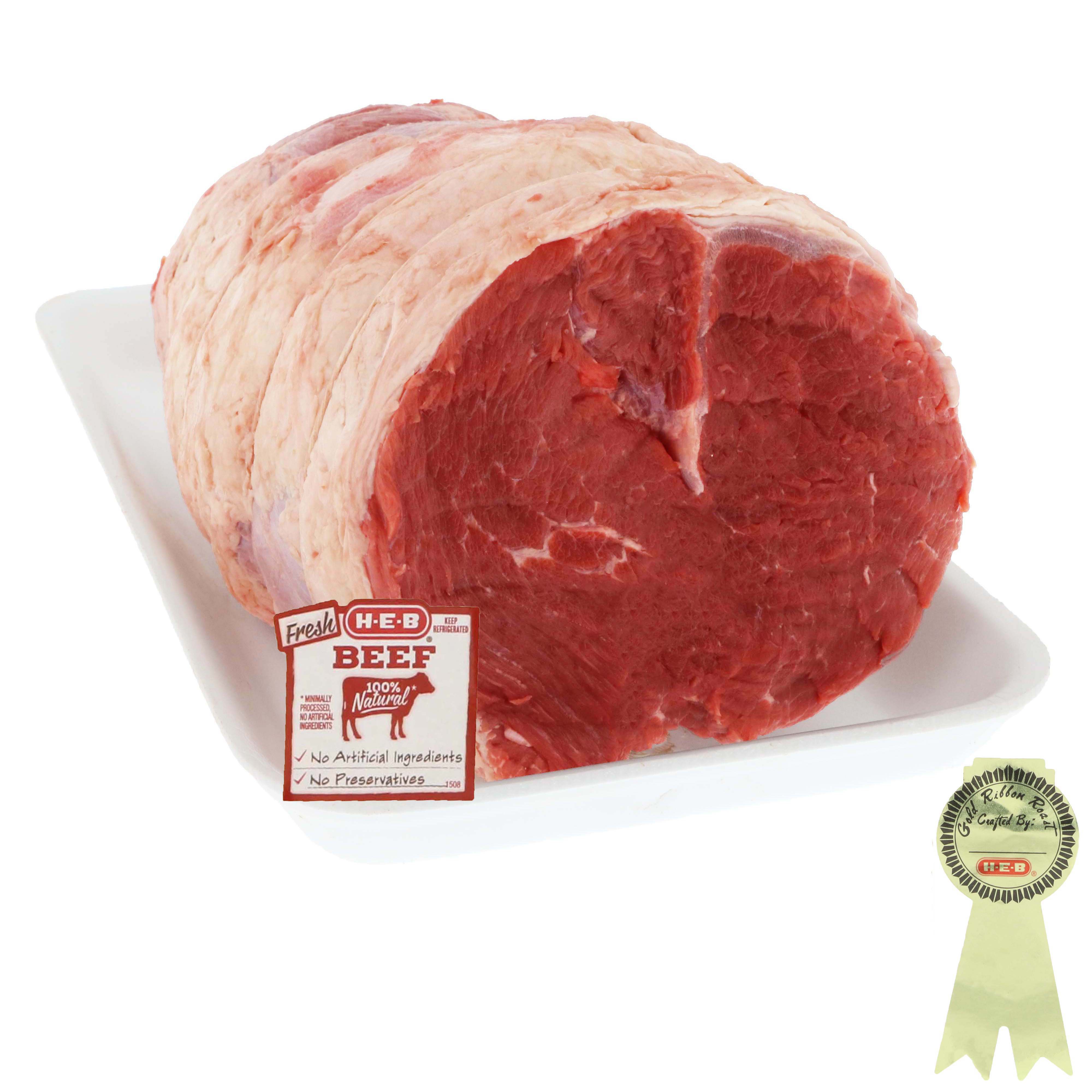 H-E-B Beef Shoulder Roast Boneless Whole, USDA Select, Gold Ribbon ...