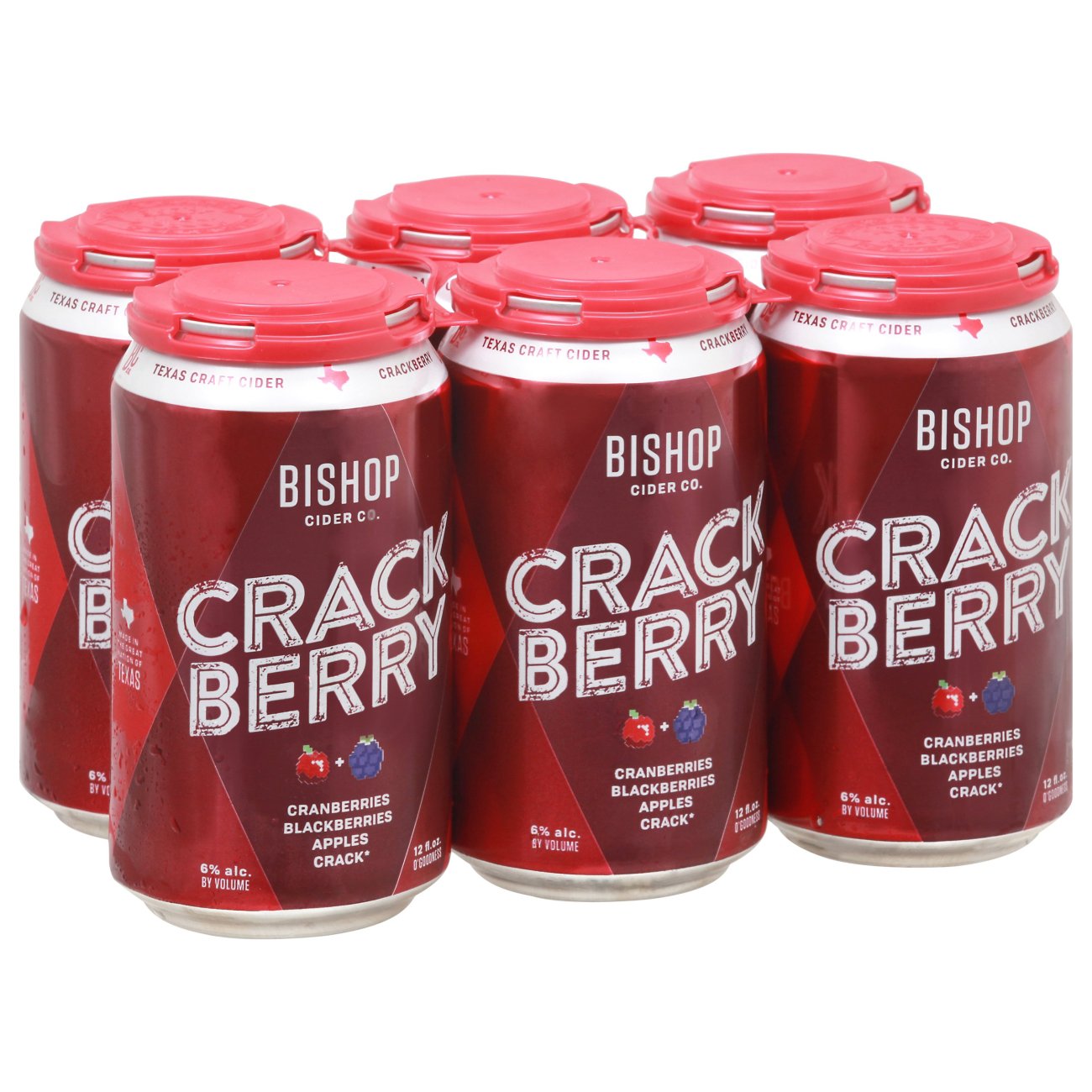 Bishop Cider Crackberry 6 pk Cans - Shop Hard cider at H-E-B