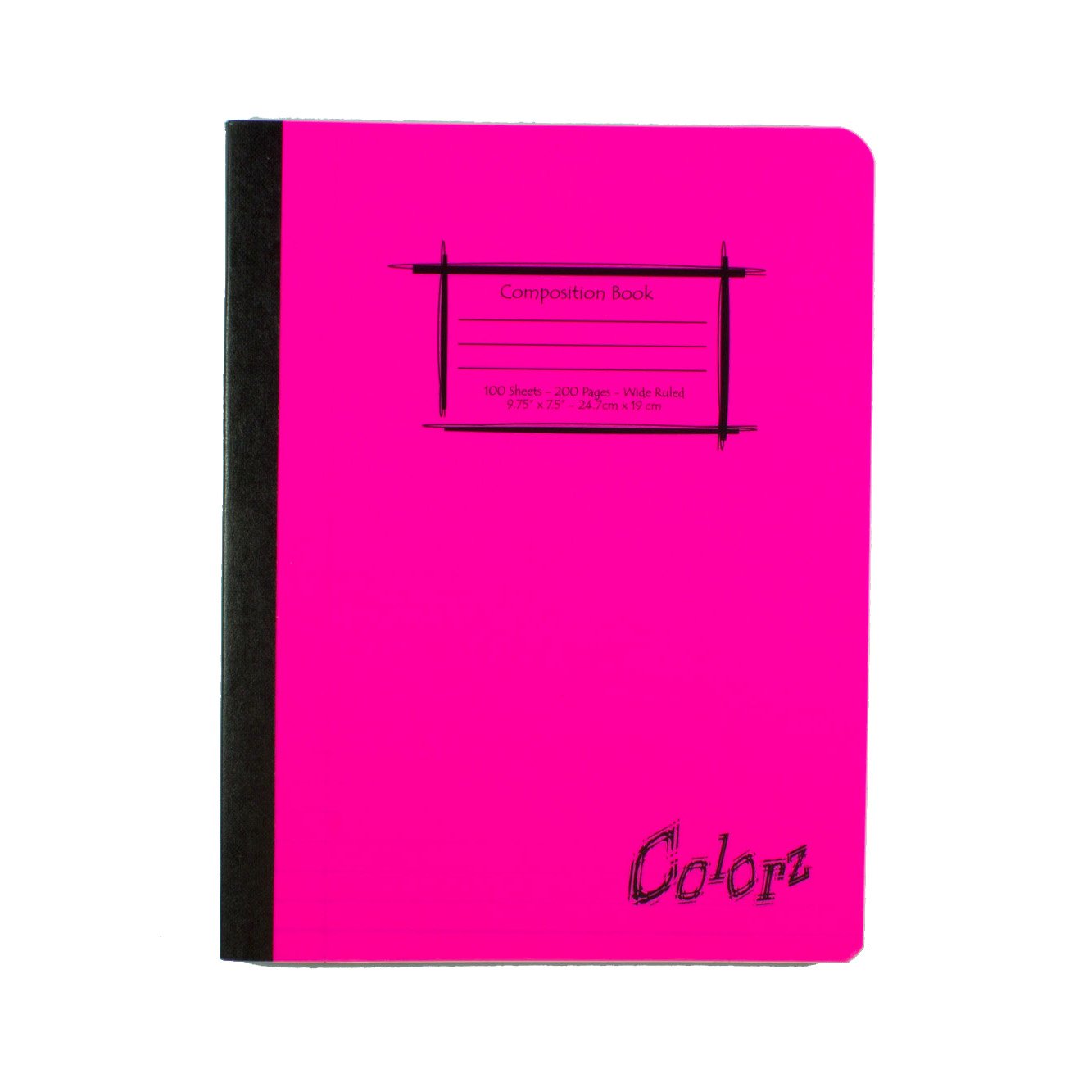 Colorz Wide Rule Poly Composition Books, Pink - Shop School & Office ...