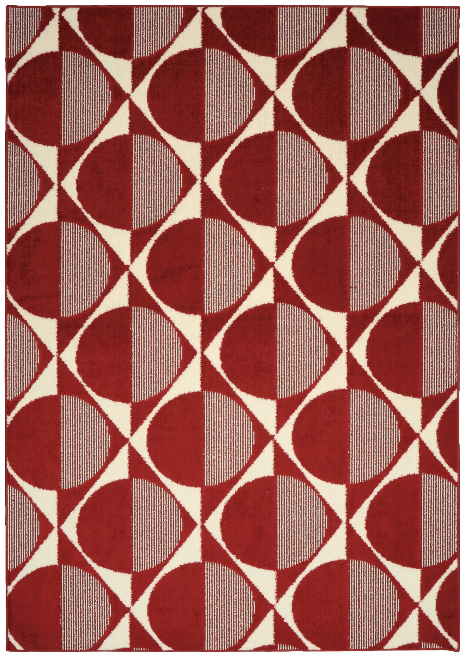 NXT-GEN Garland Millennial Area Rug Eclipse Chili Red/ White - Shop ...