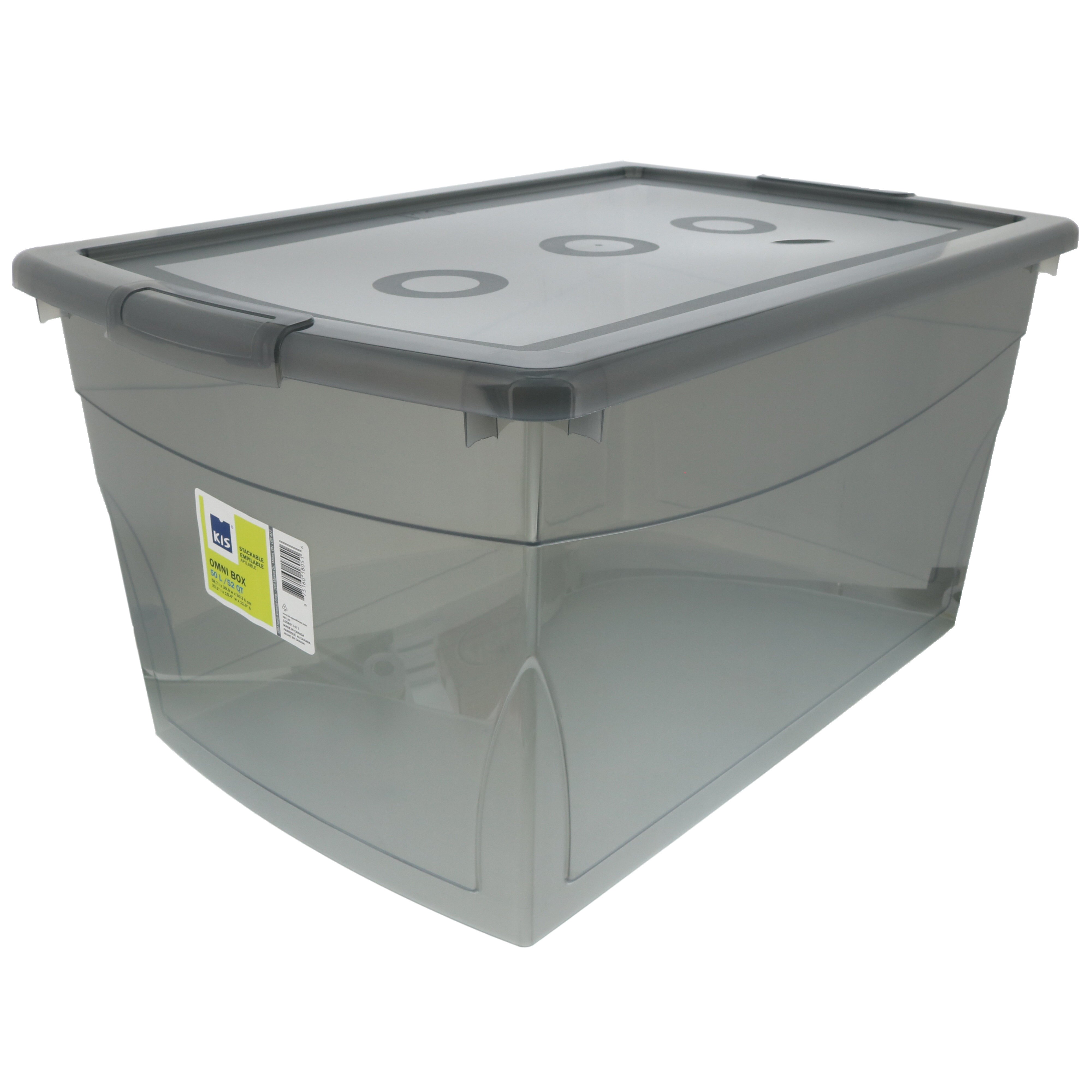Kis Omni Box 52 Quart Storage Container with Lid, Cool Gray - Shop ...