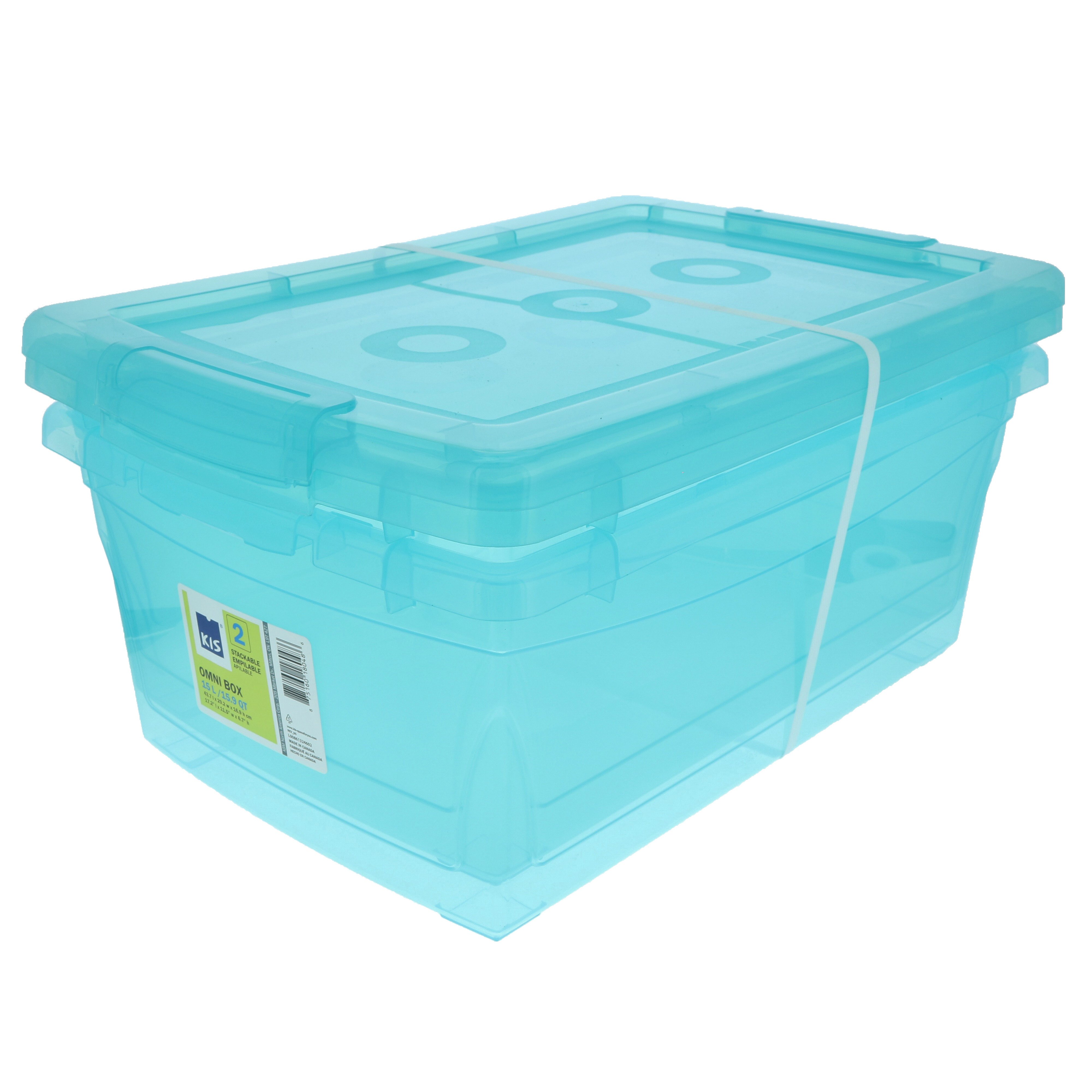 Kis Omni Box 15.9 Qt Storage Container with Lid, Turquoise - Shop ...