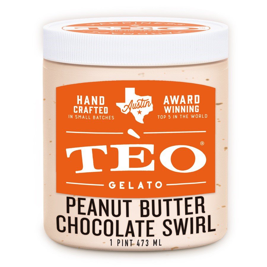 Tèo Peanut Butter Chocolate Swirl Gelato - Shop Ice cream at H-E-B