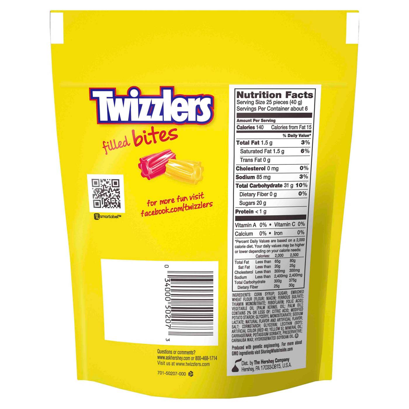 Twizzlers Bites Sweet 'N' Sour Filled Twists - Shop Candy at H-E-B