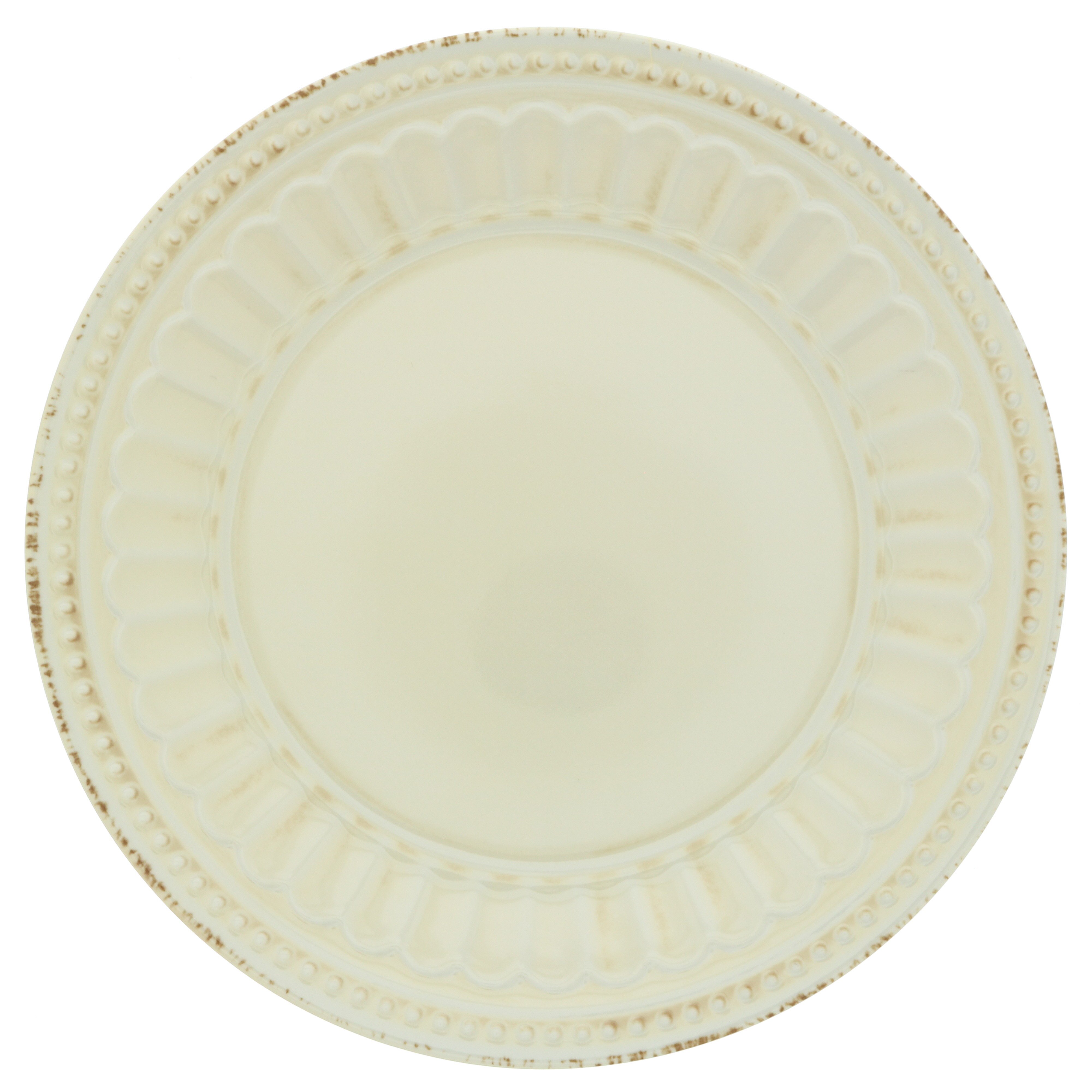 Dining Style Beaded 11 Inch Ivory Plate - Shop Plates at H-E-B