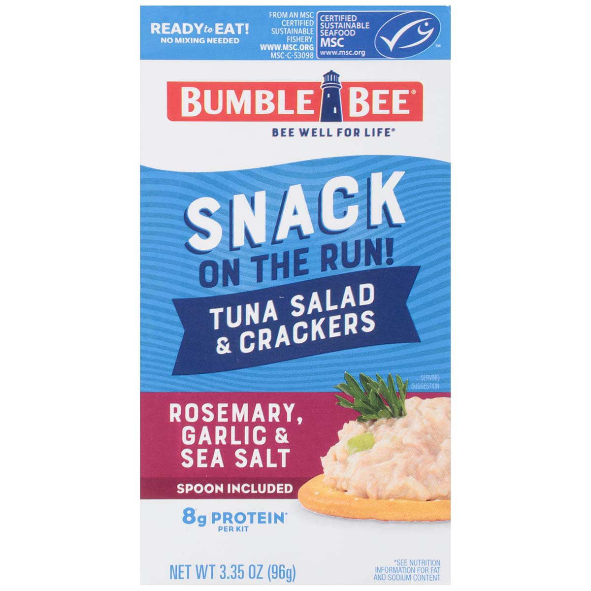 Bumble Bee Snack on the Run Rosemary Garlic & Sea Salt Tuna Salad ...