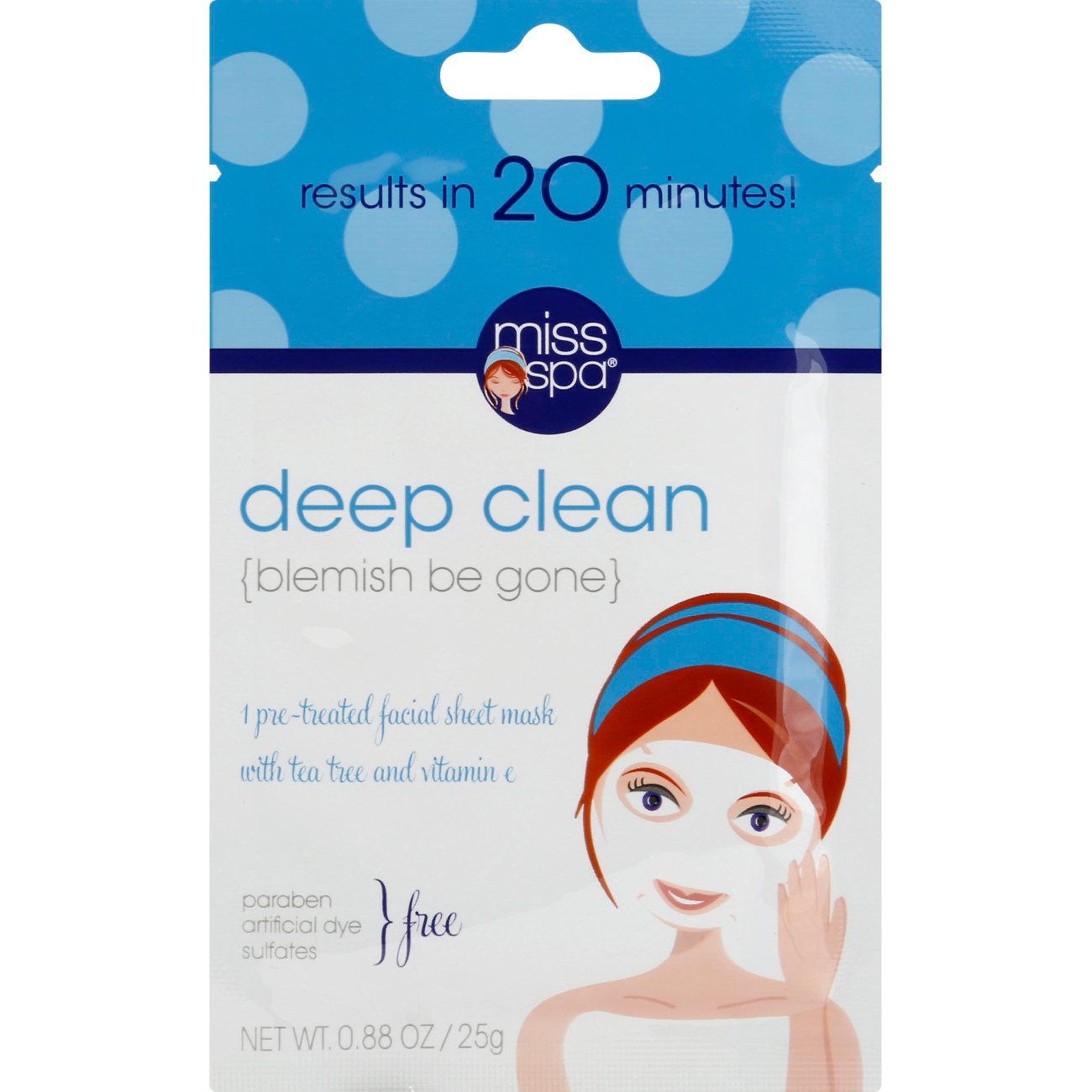 Miss Spa Deep Clean Facial Sheet Mask - Shop Facial masks & treatments ...