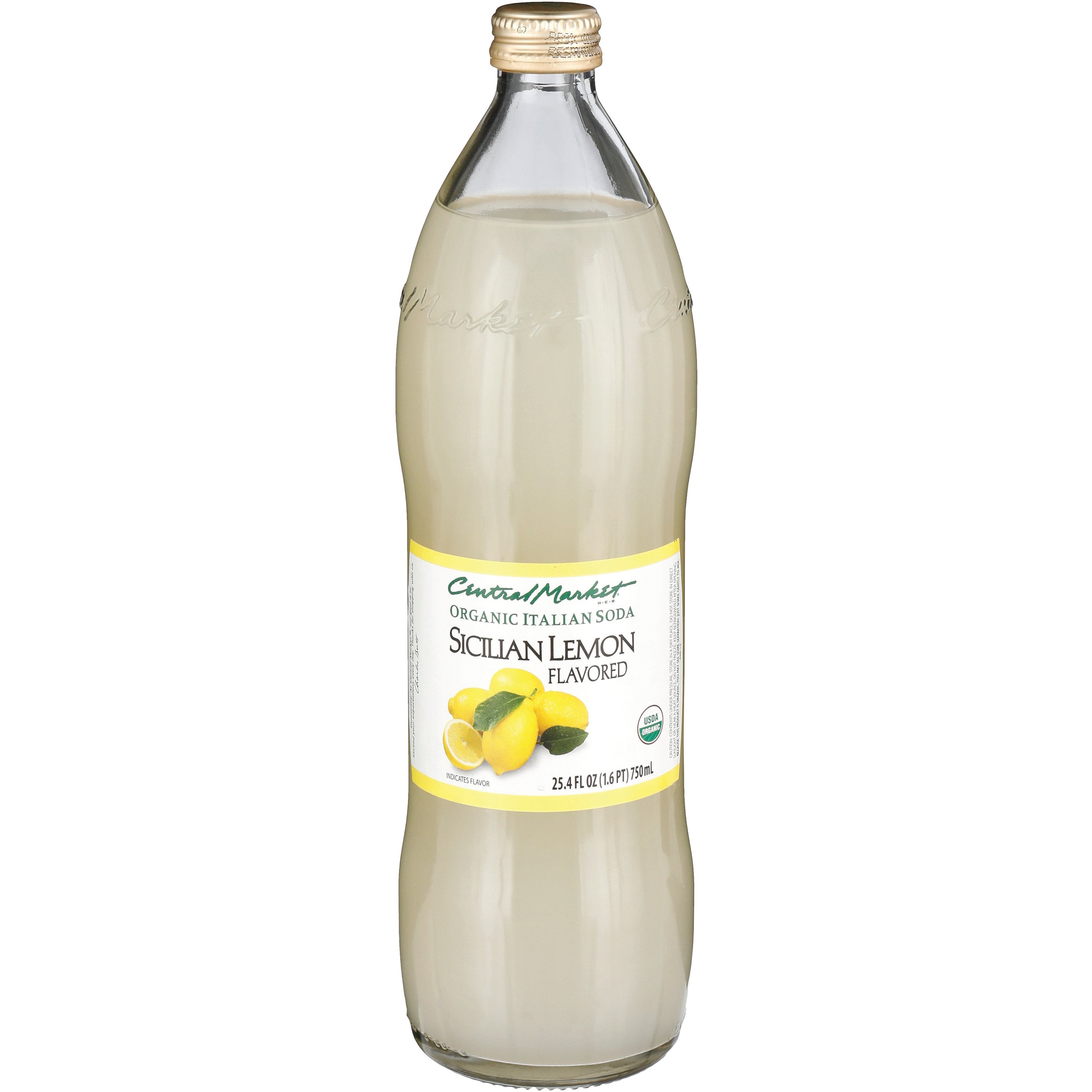 Central Market Sicilian Lemon Organic Italian Soda - Shop Soda at H-E-B