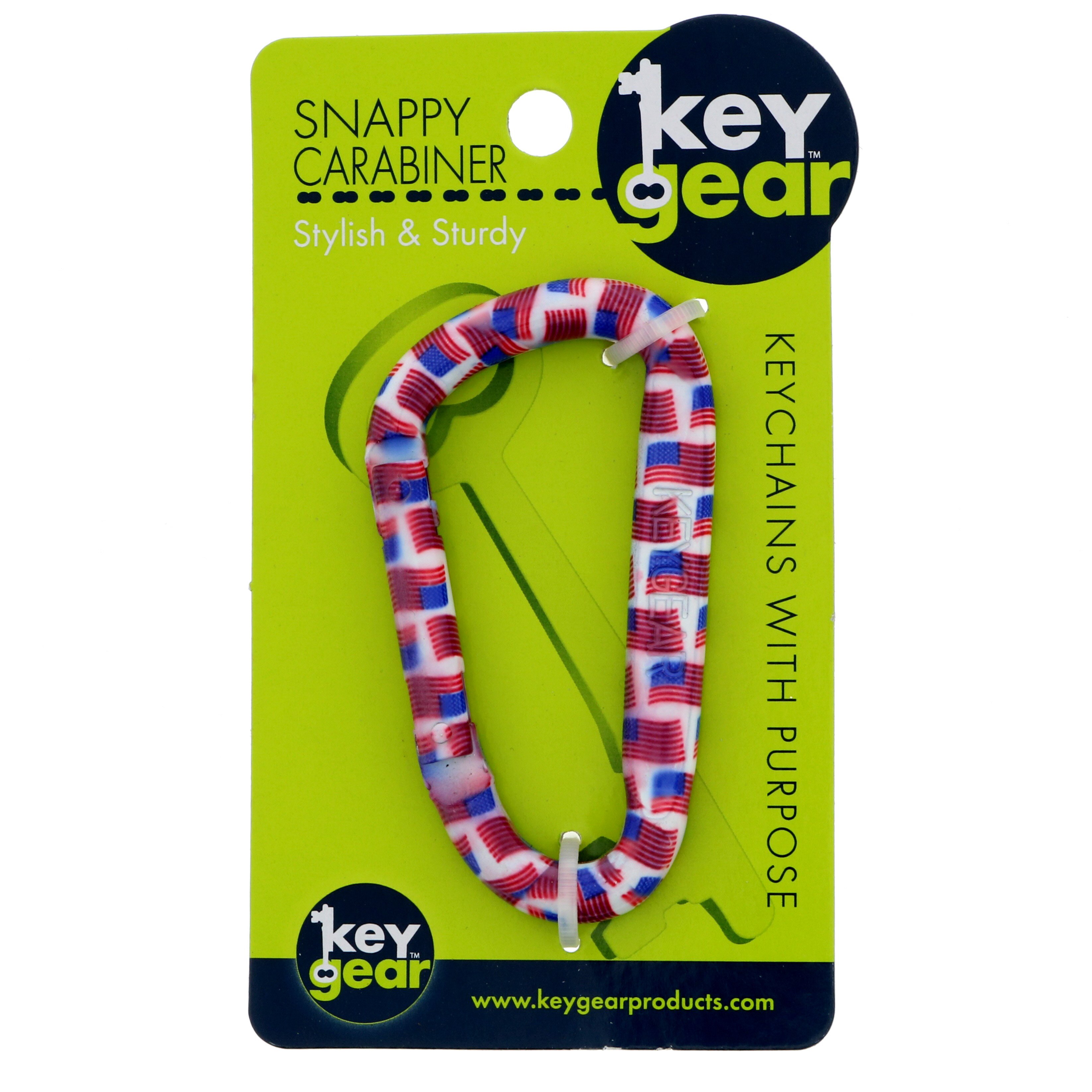 KeyGear Snappy Carabiner, Stars & Stripes D-Ring Clip - Shop Clips ...