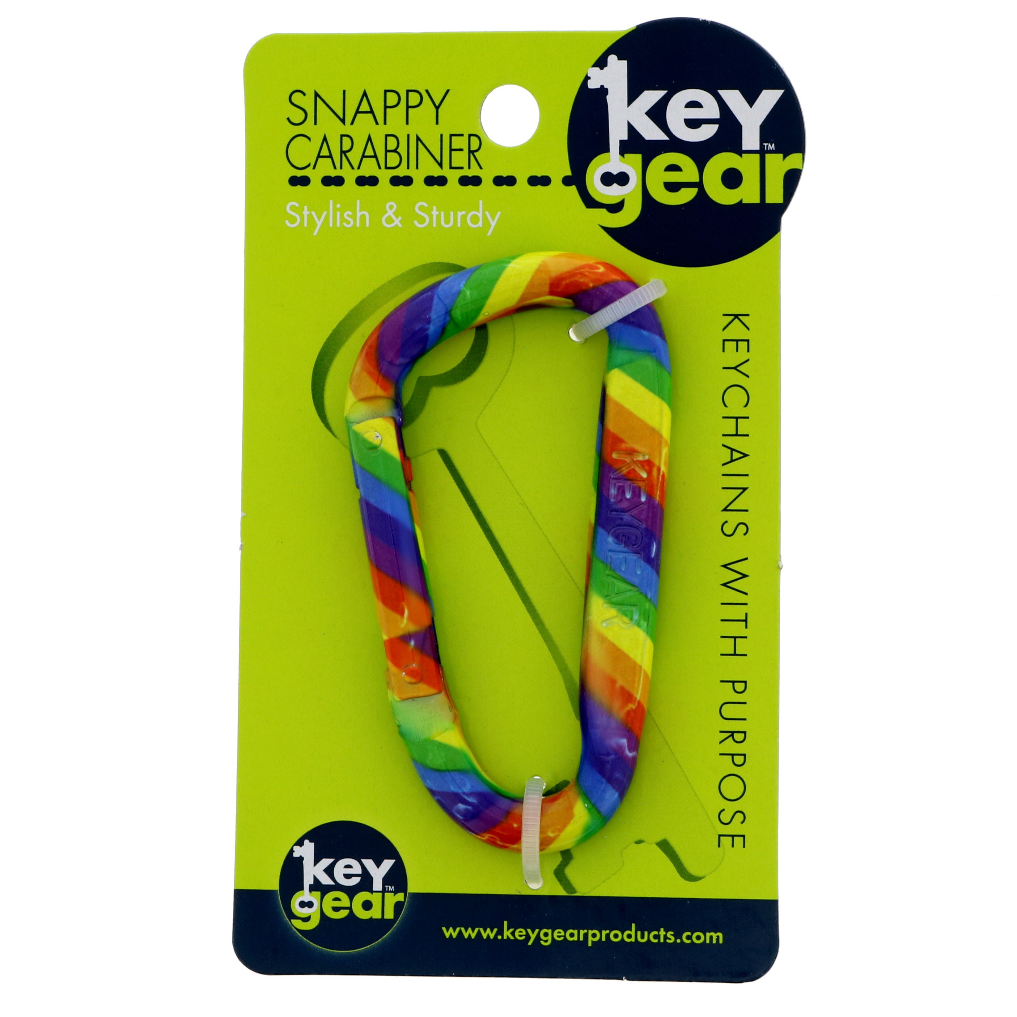 KeyGear Snappy Carabiner, Rainbow D-Ring Clip - Shop Clips & key rings ...