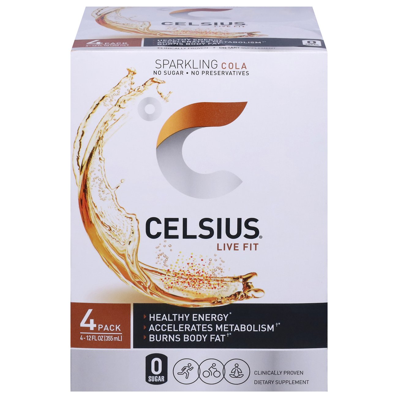 Celsius Zero Sugar Sparkling Energy Drinks - Cola - Shop Sports ...