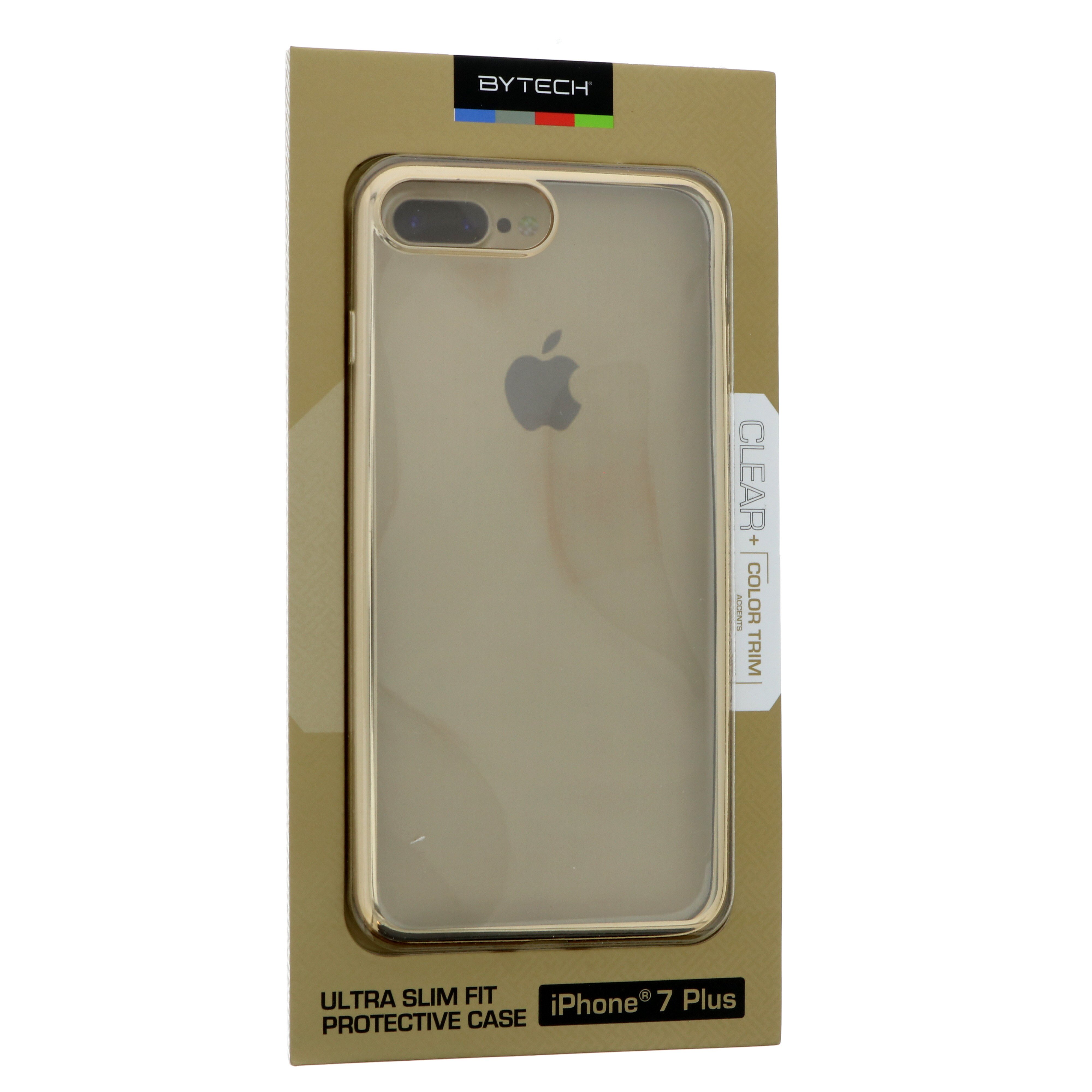 Bytech Clear + Color Trim Gold Ultra Slim Fit Case for iPhone 7 Plus ...