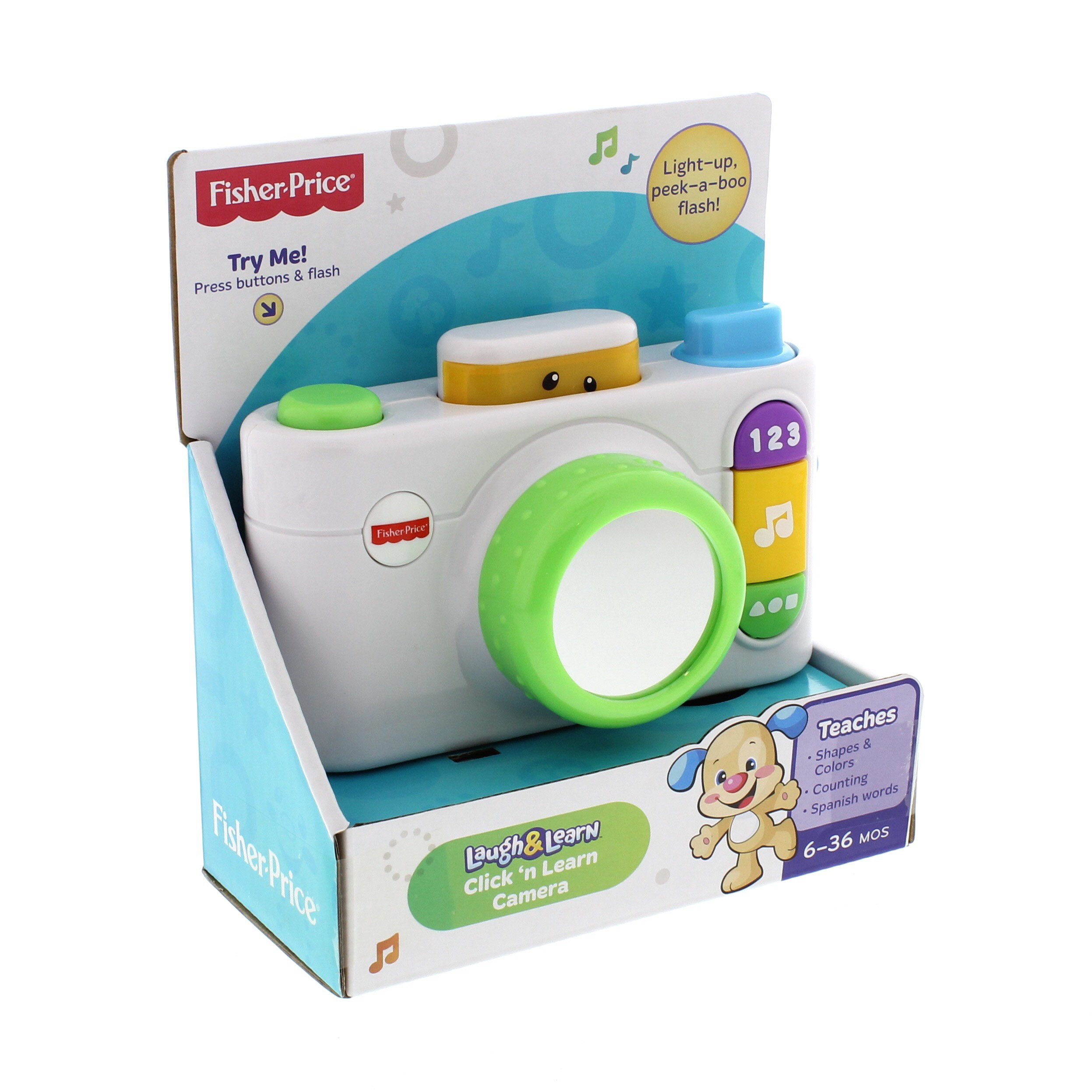 Fisher-Price Laugh & Learn Click ’n Learn Camera, White & Green - Shop ...