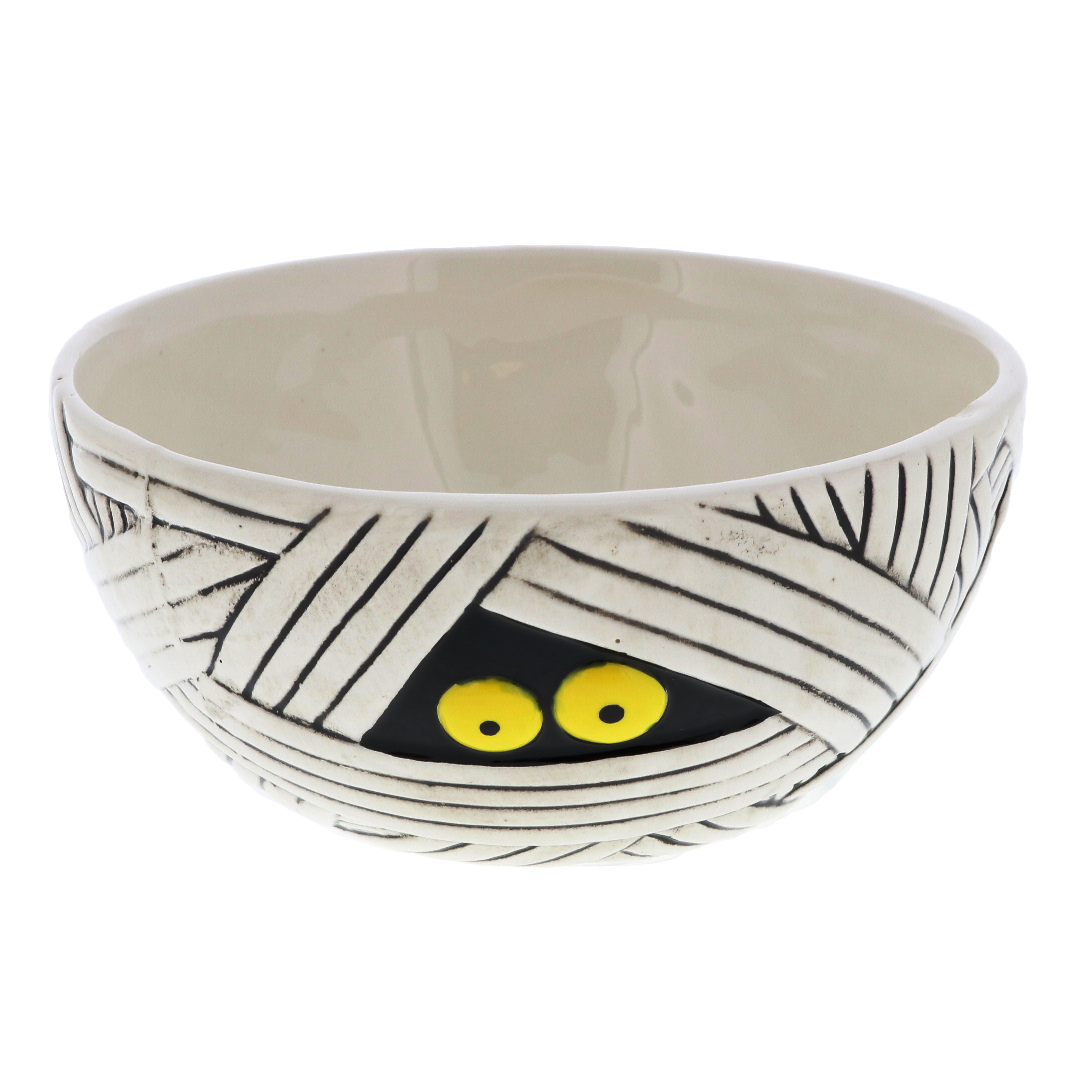 Holiday Market Halloween Mummy 6" Ceramic Candy Bowl - Shop Serving ...