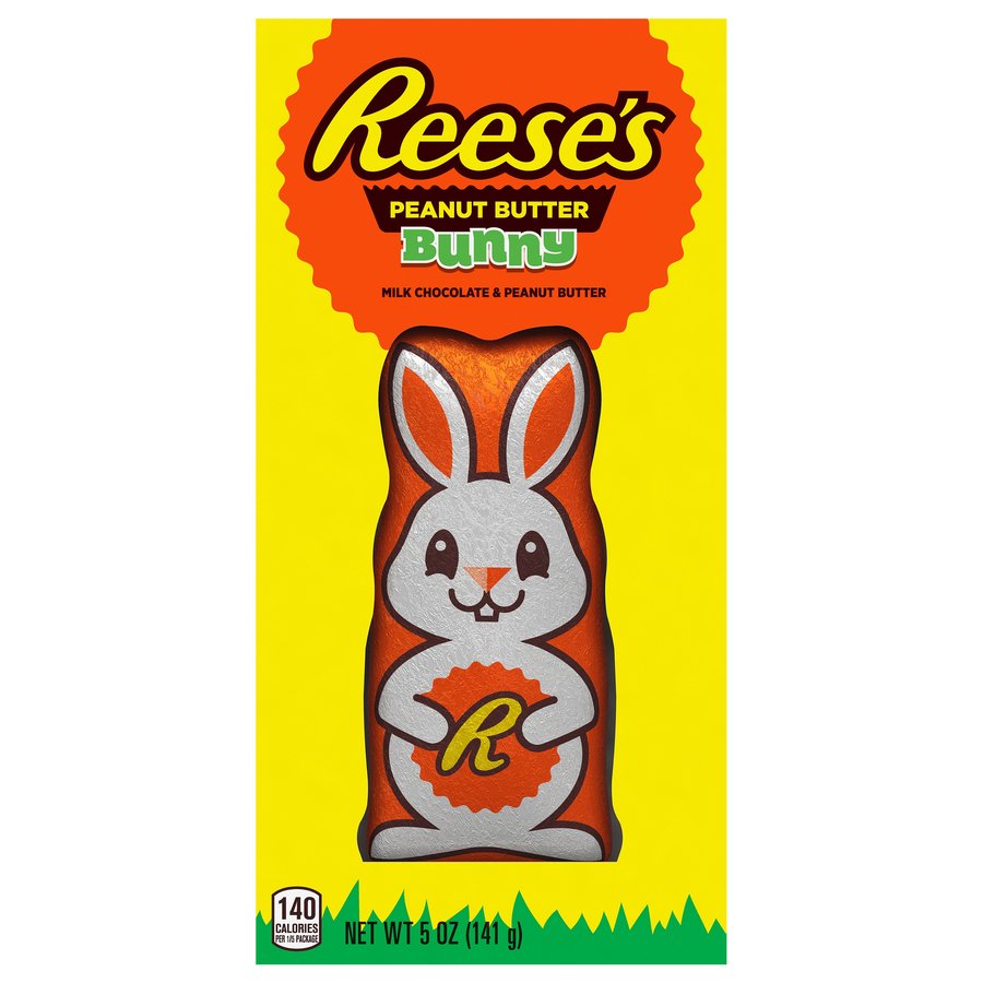 Reese's Milk Chocolate Peanut Butter Bunny Easter Candy - Shop Candy at ...
