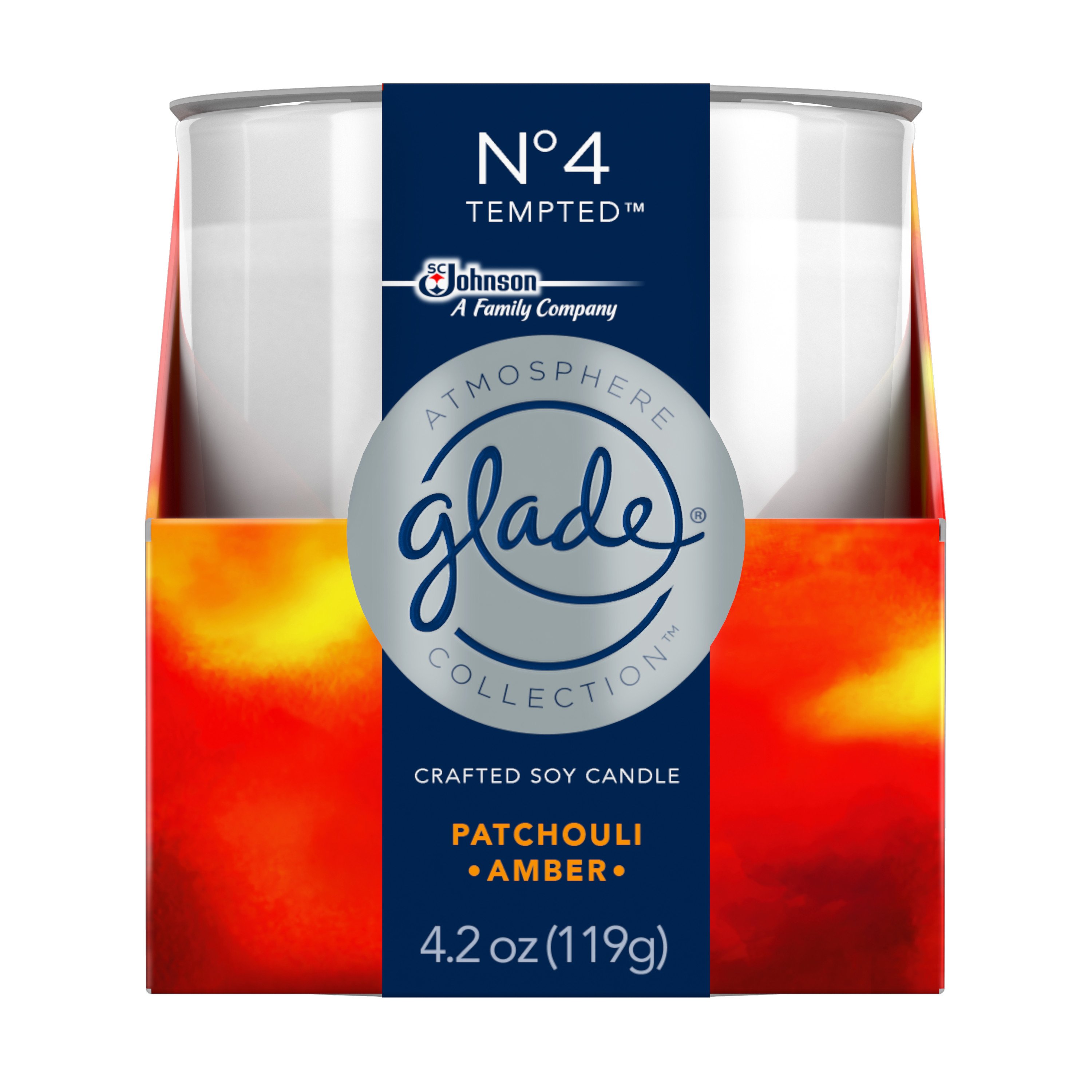 Glade Atmosphere No 4 Tempted Patchouli Amber Candle - Shop Air ...