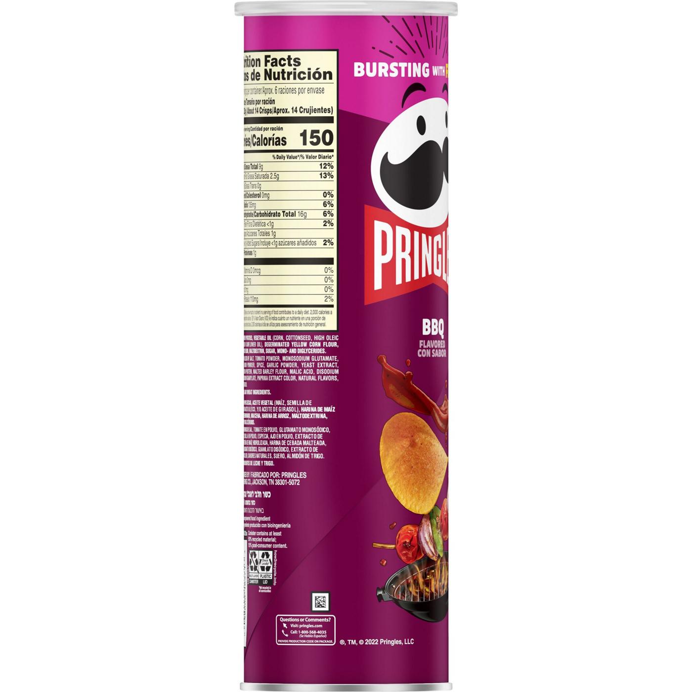 Pringles BBQ Potato Crisps Chips - Shop Chips at H-E-B