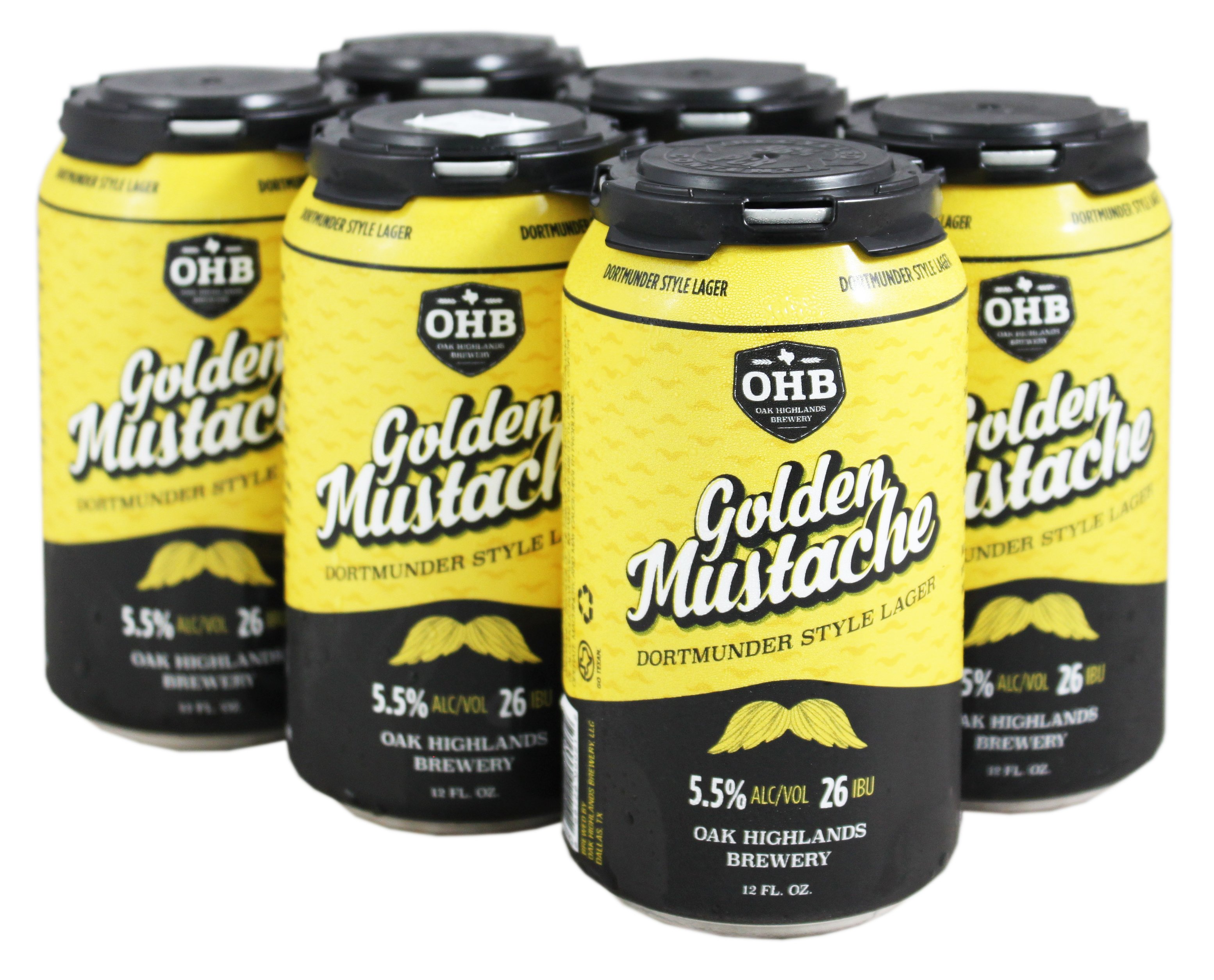 Oak Highlands Golden Mustache Beer 12 oz Cans - Shop Beer at H-E-B