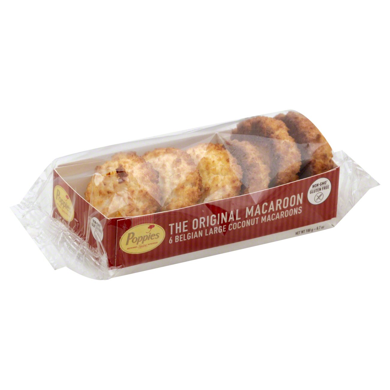 Poppies Original Coconut Macaroon Cookies, 6 ct | Central Market ...