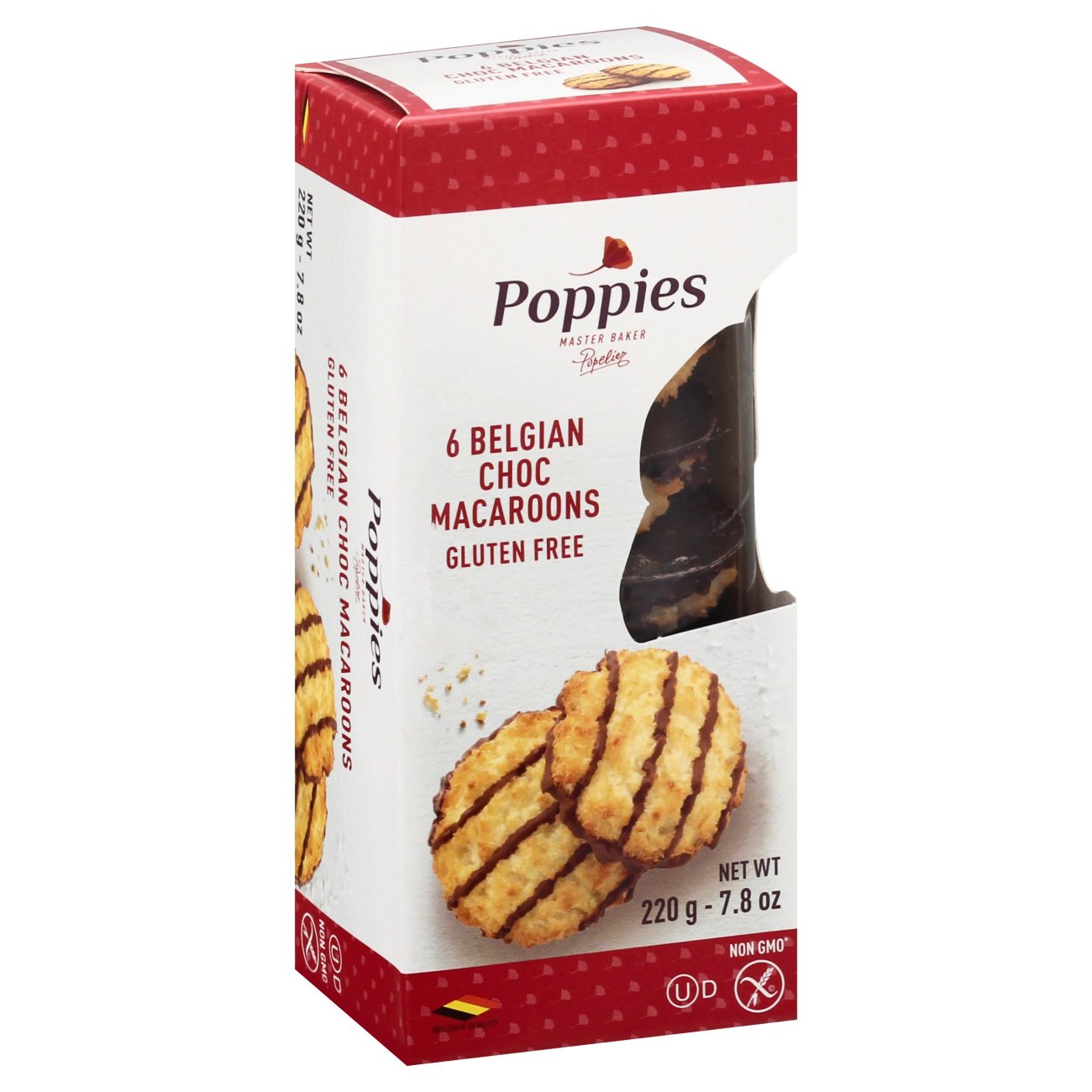 Poppies Chocolate Drizzle Coconut Macaroon Cookies, 7.8 oz | Central ...