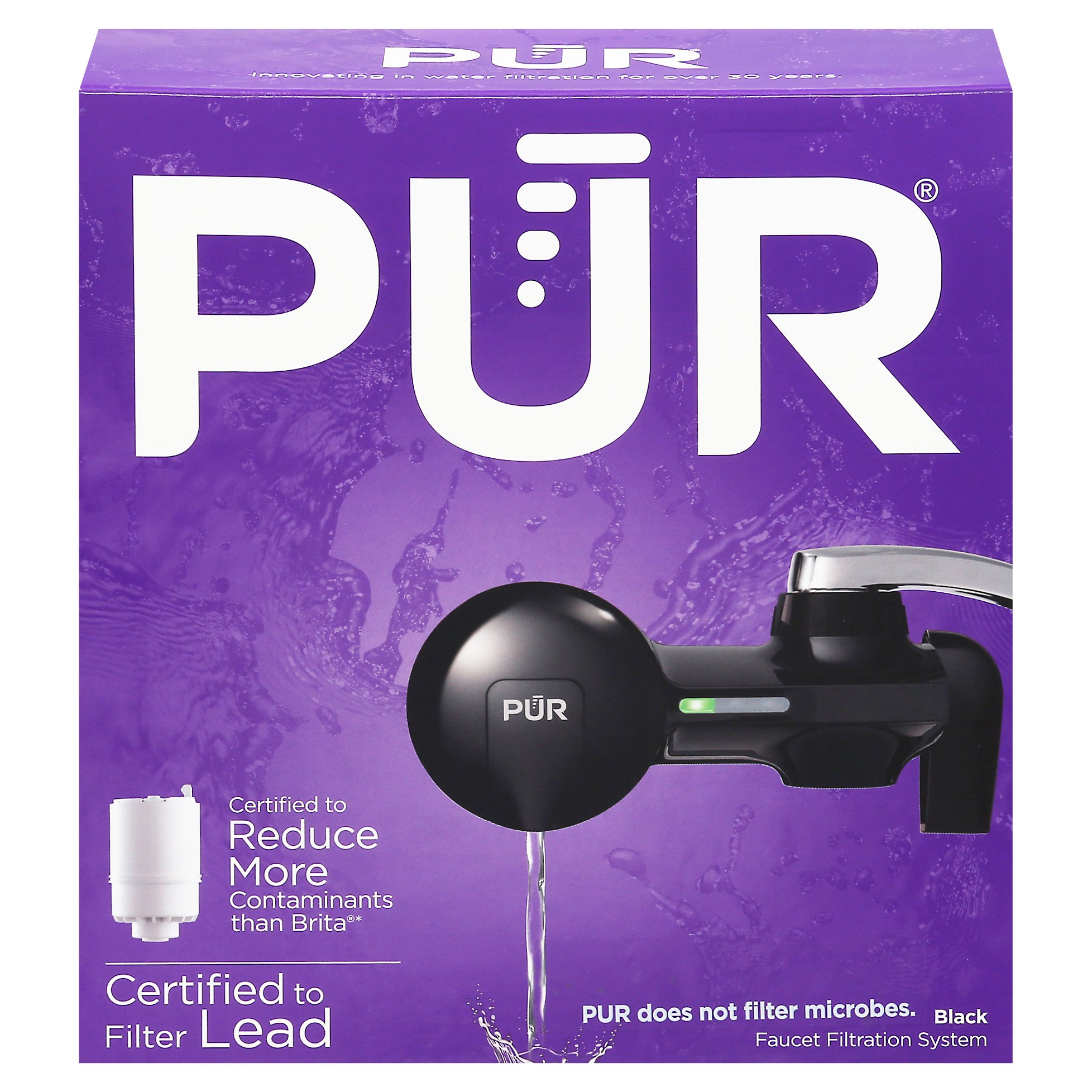 PUR Horizontal Faucet Filtration System - Black - Shop Water filters at ...