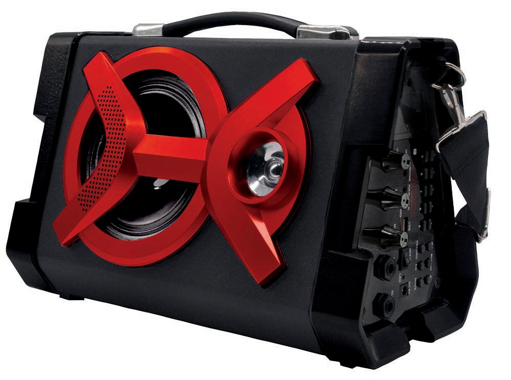QFX Bluetooth Portable Party Speaker Black & Red - Shop at H-E-B