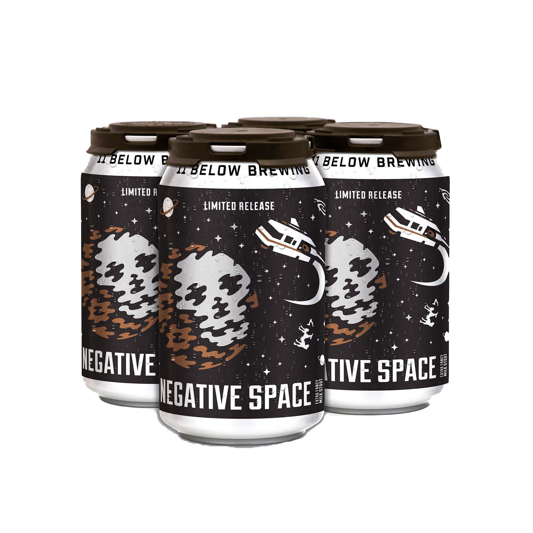 11 Below Brewing Negative Space Chocolate Milk Stout 4 pk Cans - Shop ...