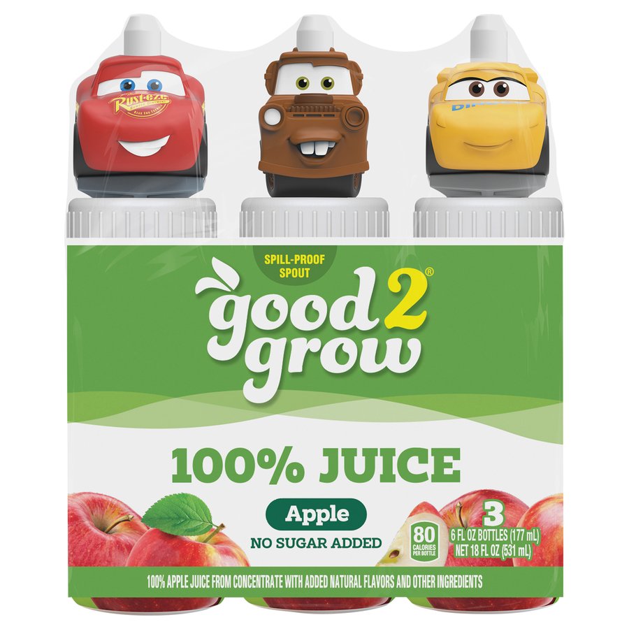 Good2grow 100 Apple Juice 6 Oz Bottles Character Tops Will Vary