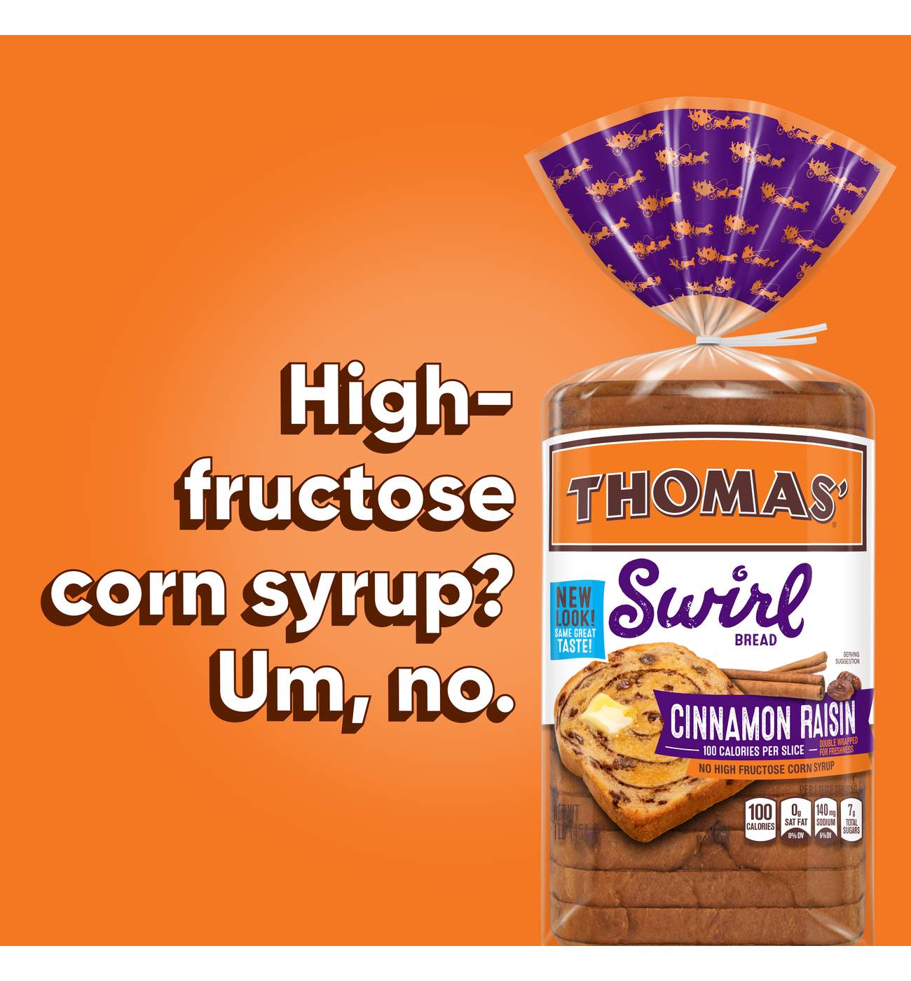 Thomas' Cinnamon Raisin Swirl Bread - Shop Sliced bread at H-E-B