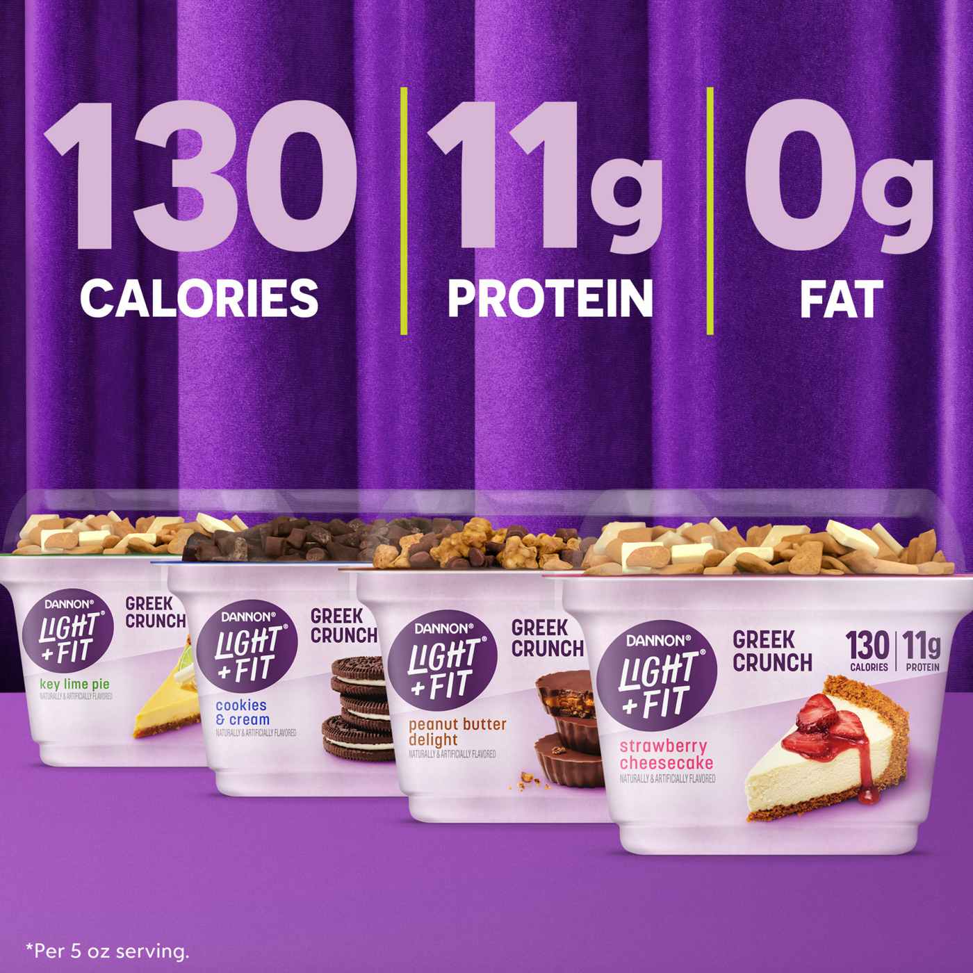 Dannon Light & Fit Non-Fat Cookies & Cream Crunch Greek Yogurt - Shop ...