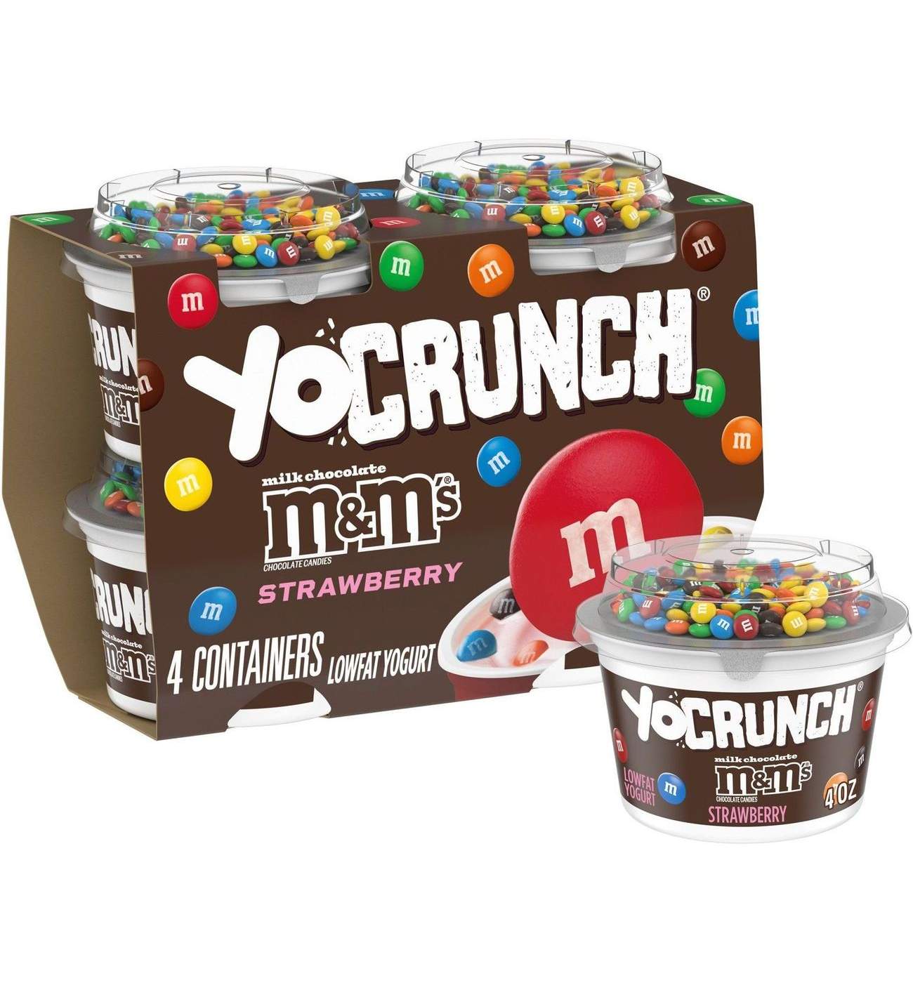 YoCrunch Low-Fat Strawberry With M&Ms Yogurt - Shop Yogurt at H-E-B
