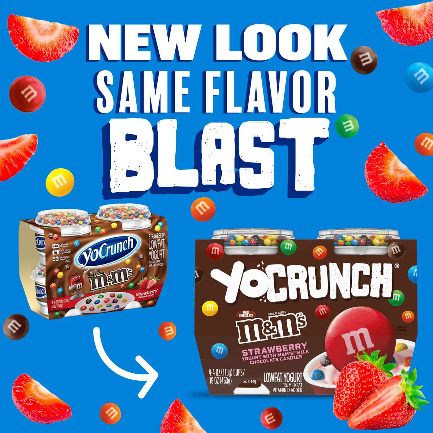 YoCrunch Low-Fat Strawberry With M&Ms Yogurt - Shop Yogurt at H-E-B