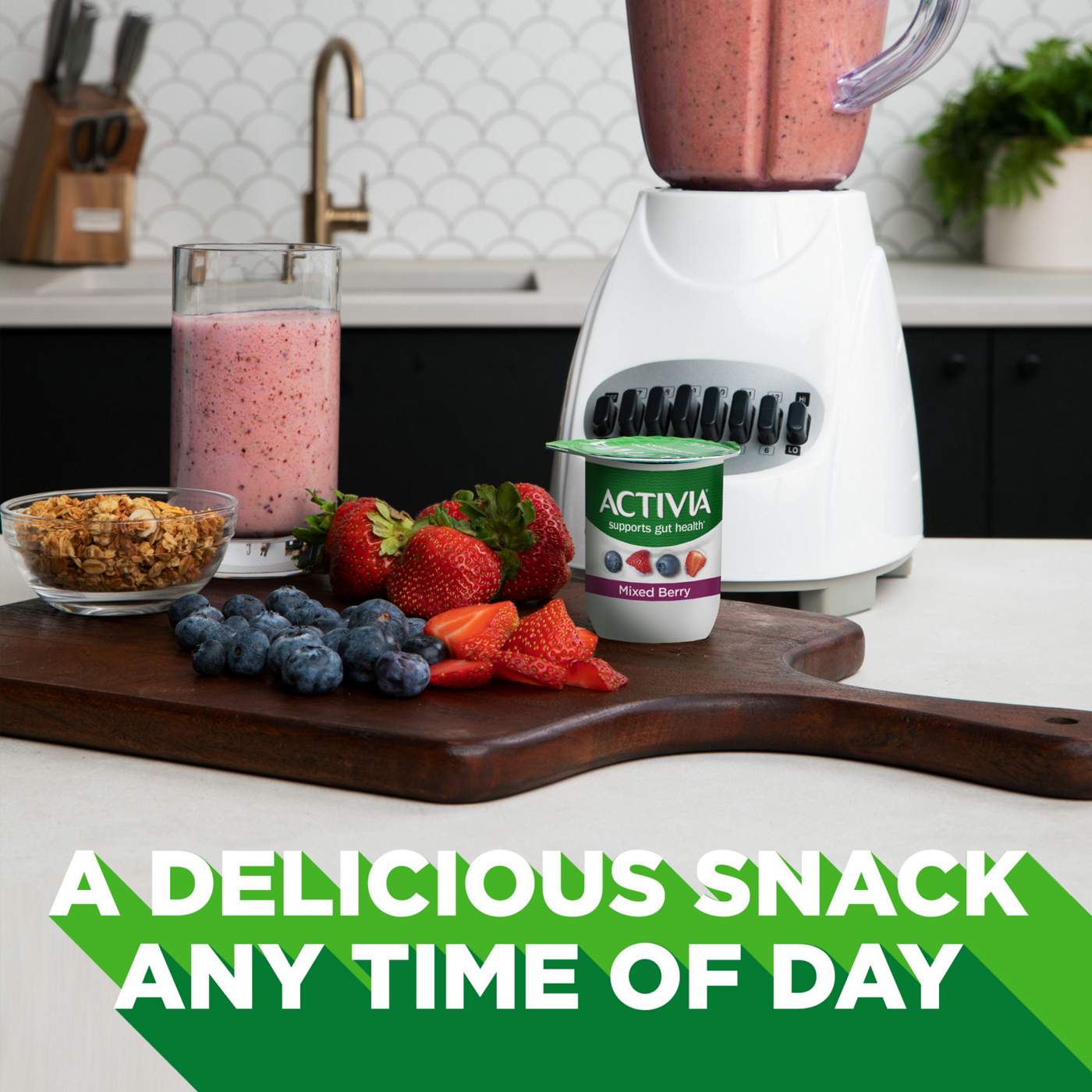 Activia Low Fat Probiotic Black Cherry & Mixed Berry Yogurt - Shop ...