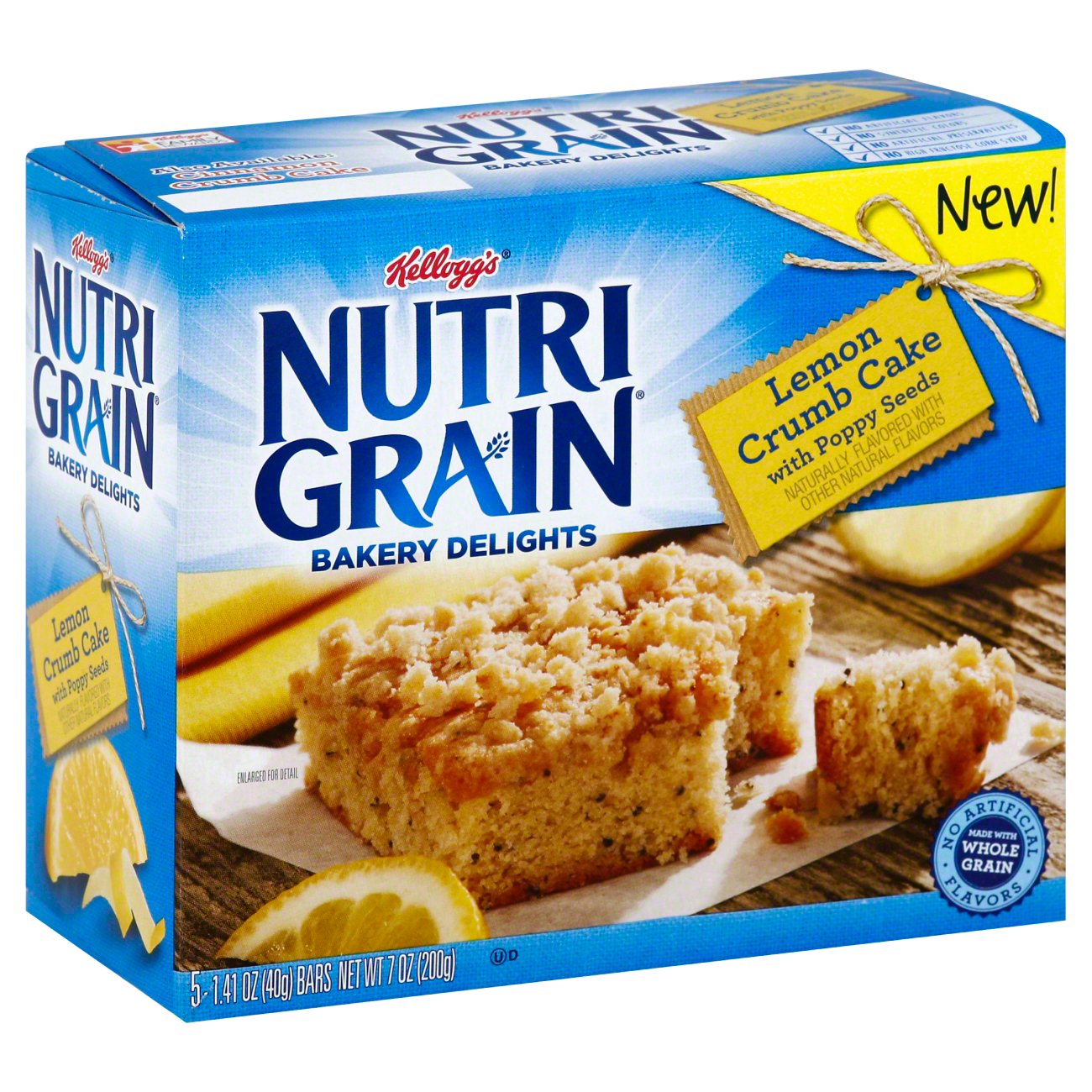 Kellogg's Nutri-Grain Bakery Delights Lemon Crumb Cake - Shop Snack ...