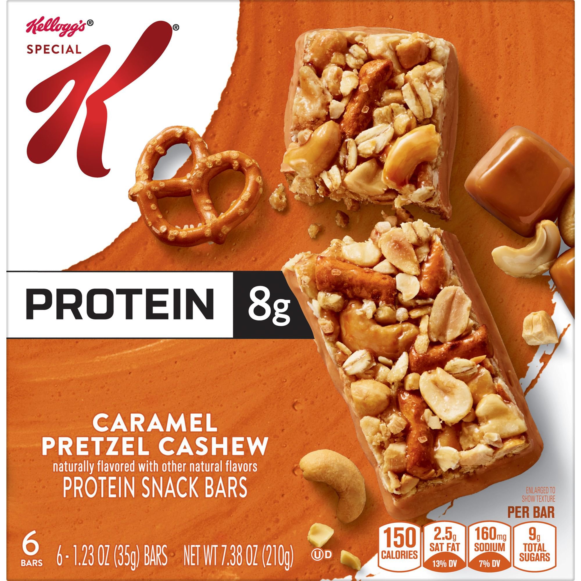 Kellogg's Special K Protein Snack Bars Caramel Pretzel Cashew - Shop ...