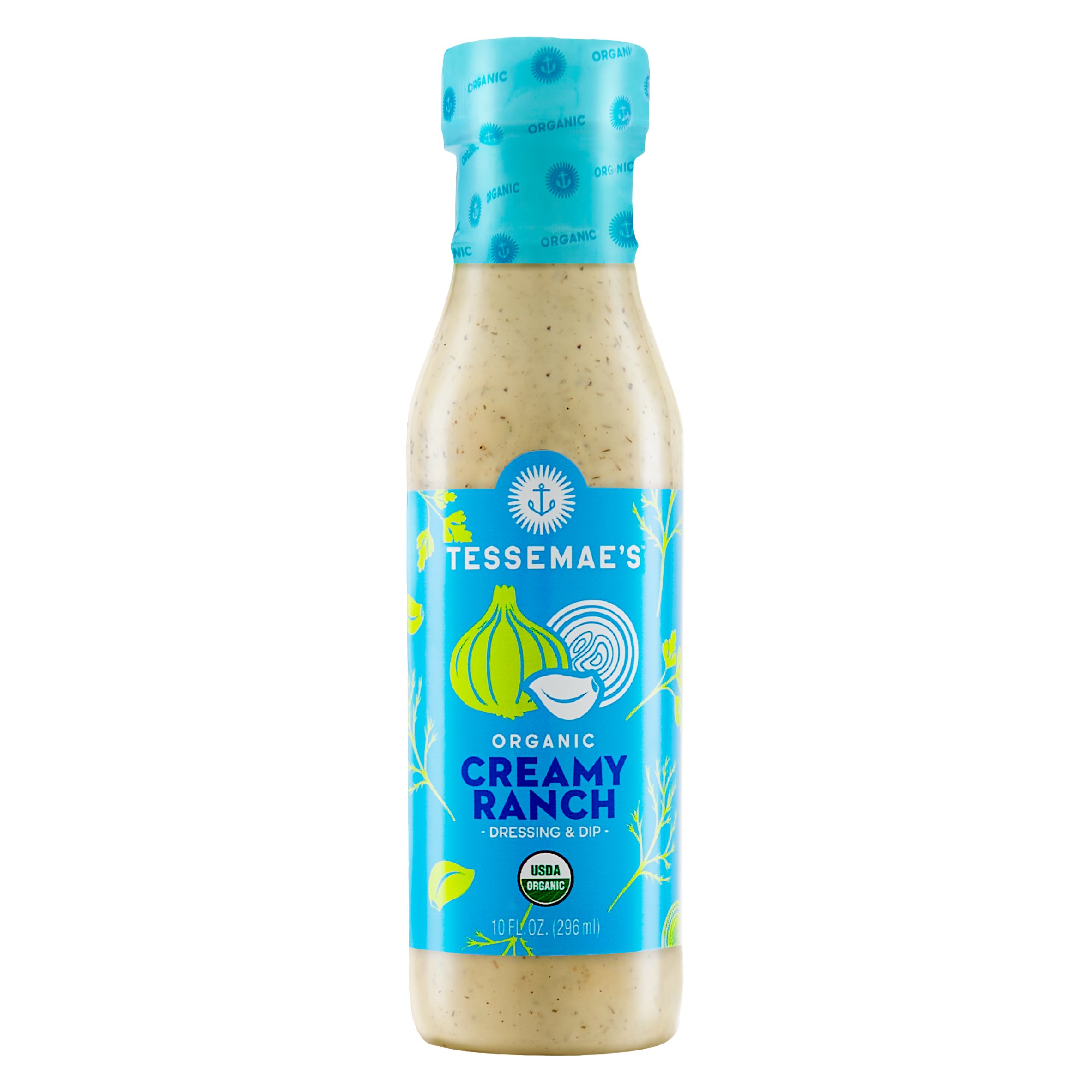 Tessemae's Organic Creamy Ranch Dressing (Sold Cold), 10 fl oz ...