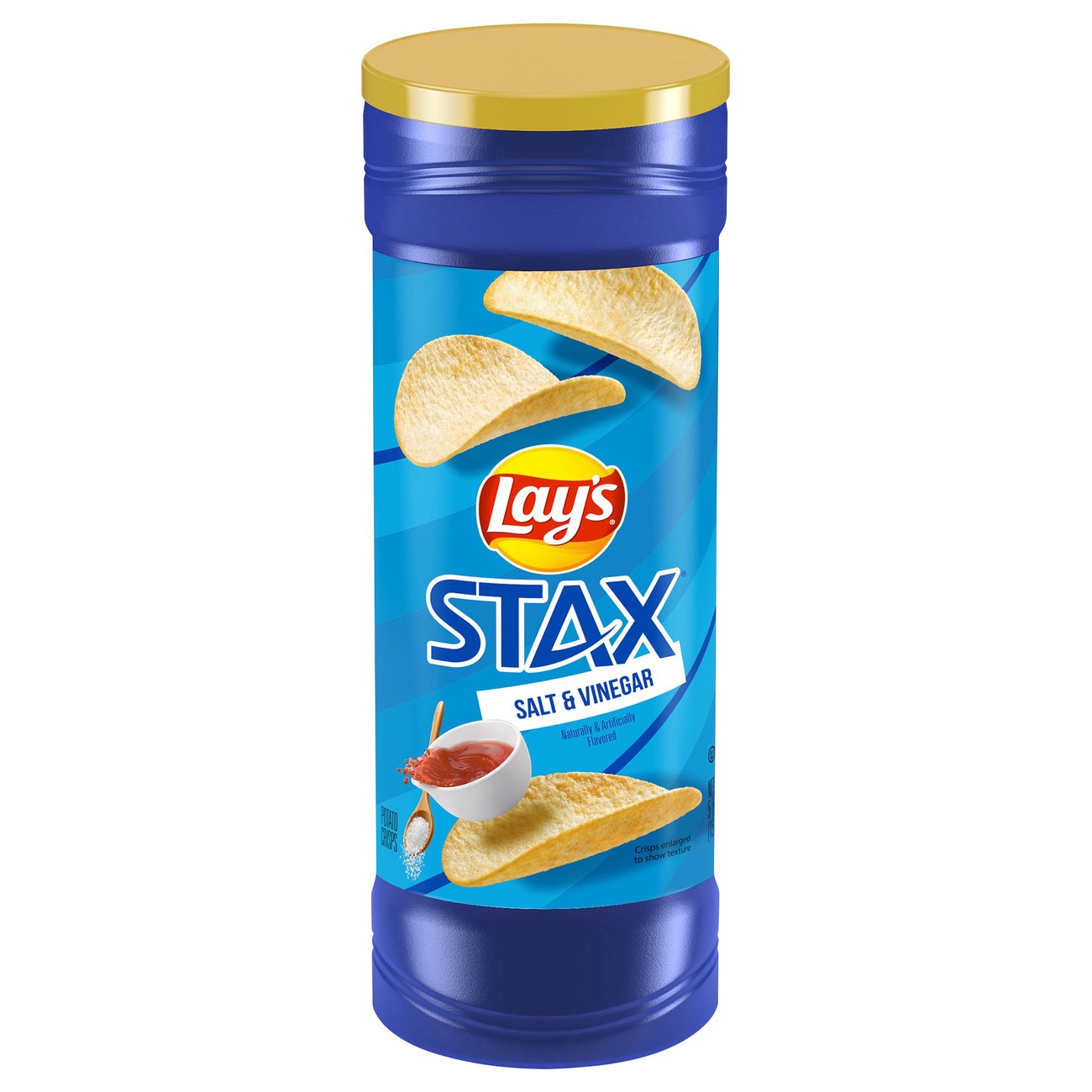 Lay's Stax Salt & Vinegar Potato Crisps - Shop Chips at H-E-B