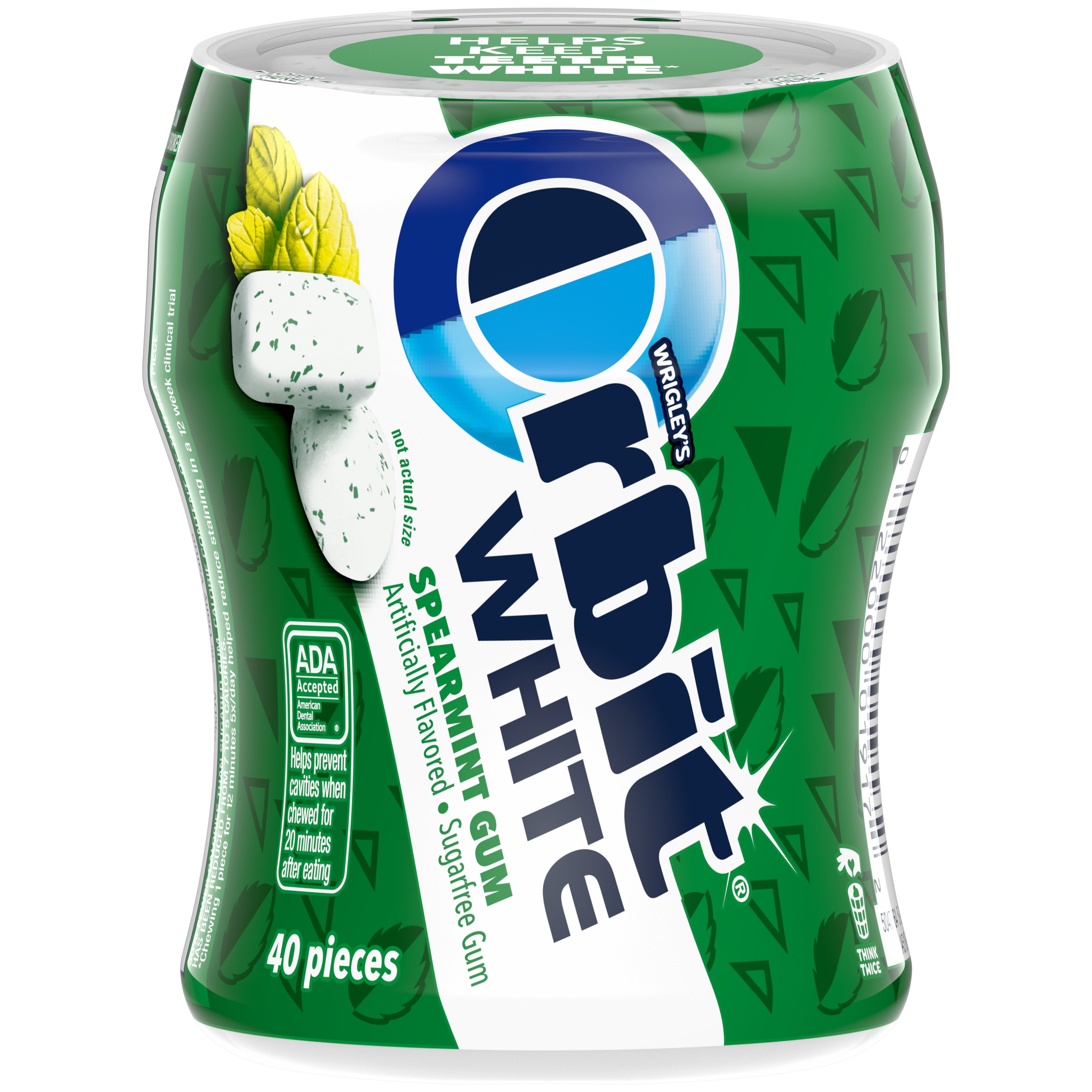 Orbit White Sugar Free Chewing Gum Bottle - Spearmint - Shop Gum ...