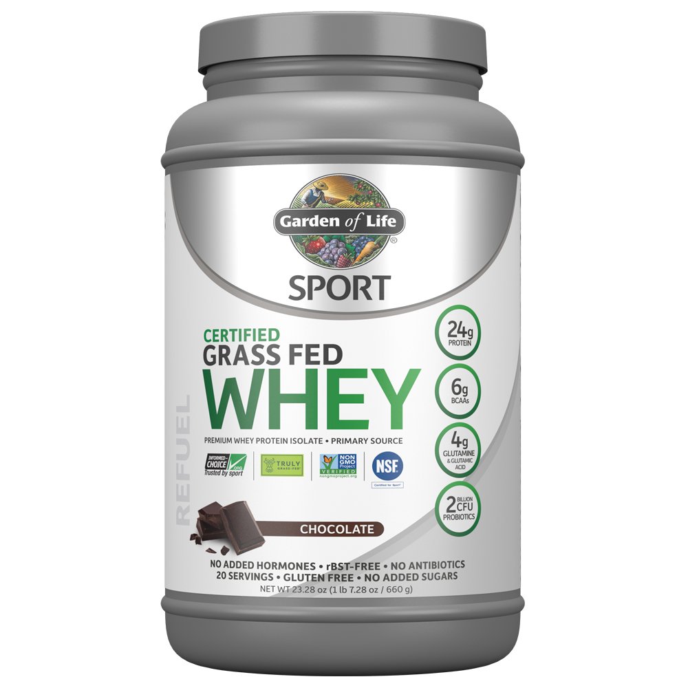 Garden of Life Sport Certified Grass Fed 24g Protein Powder - Chocolate ...