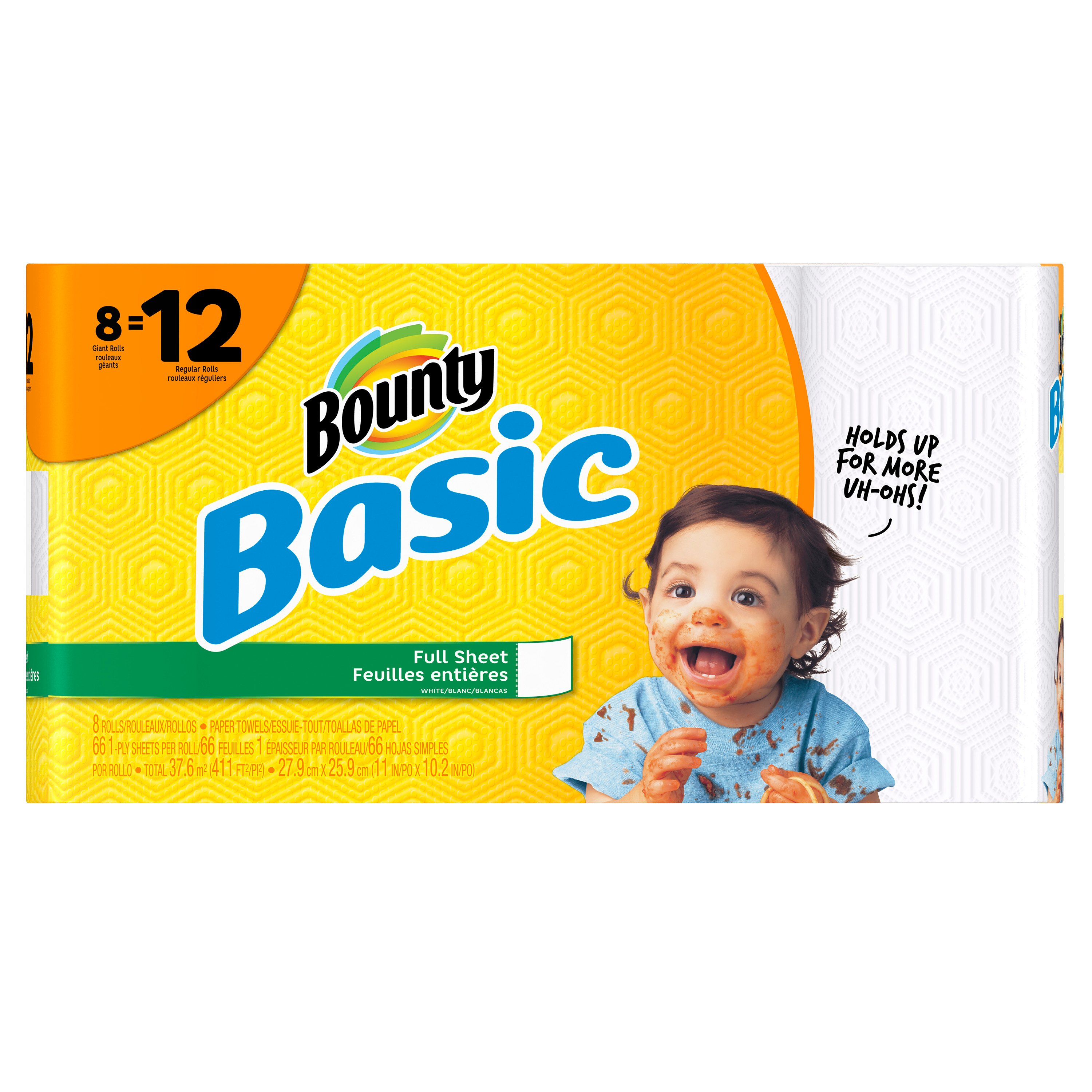 Bounty Basic Paper Towels 8 Rolls