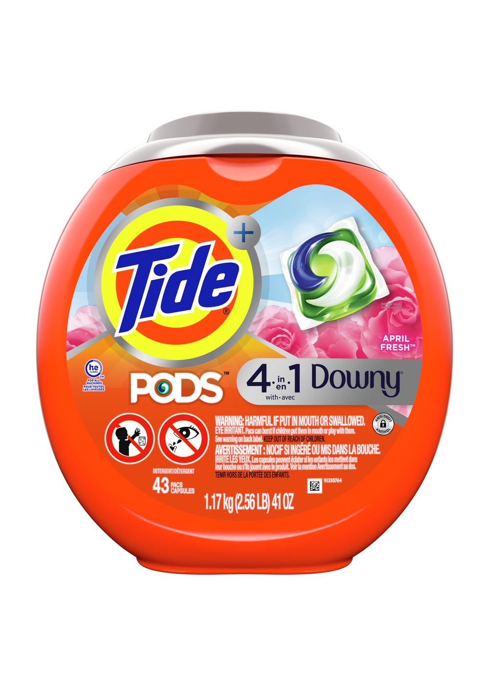 Tide PODS Plus Downy April Fresh HE Laundry Detergent Pacs - Shop ...