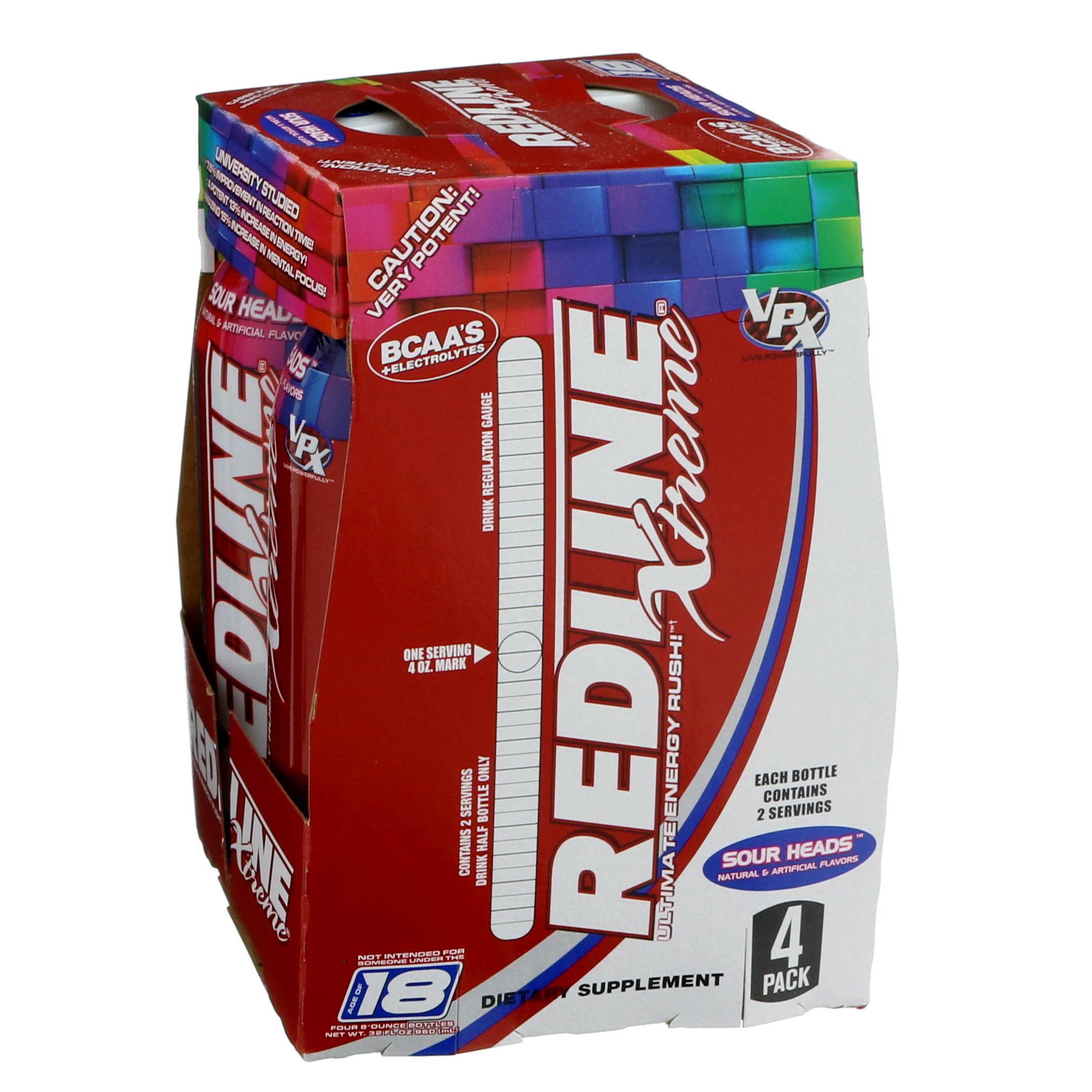 Redline Redline Xtreme Sour Heads - Shop Sports & energy drinks at H-E-B