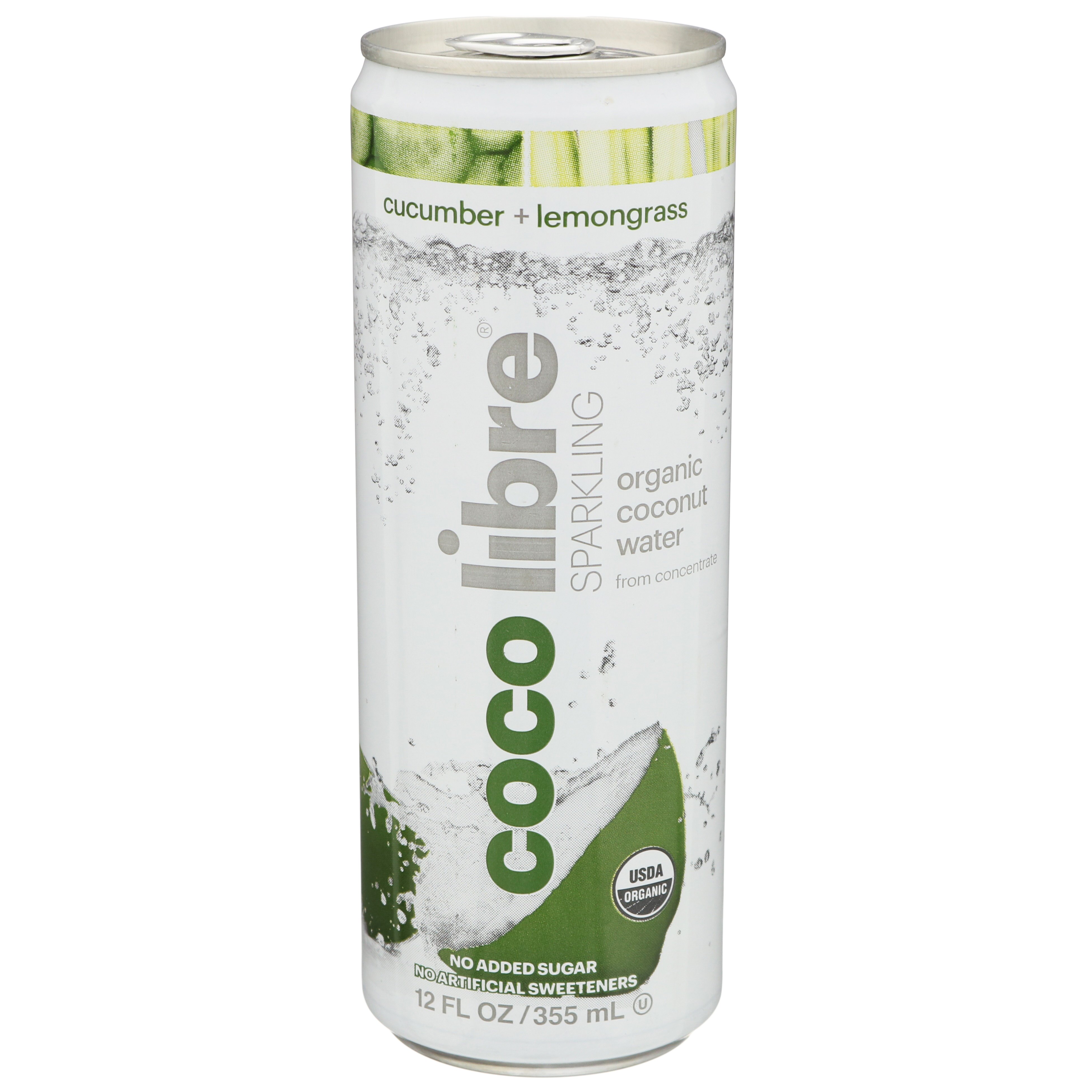 Coco Libre Sparkling Coconut Water Cucumber Lemongrass - Shop Coconut ...