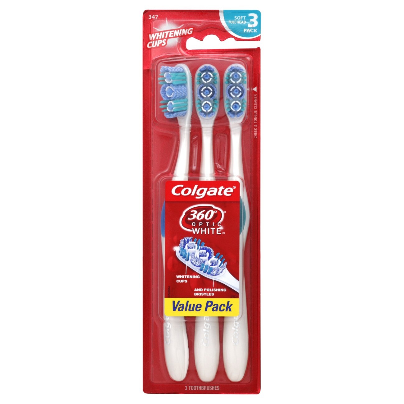 Colgate 360 Optic White Soft Toothbrushes Three Pack - Shop ...