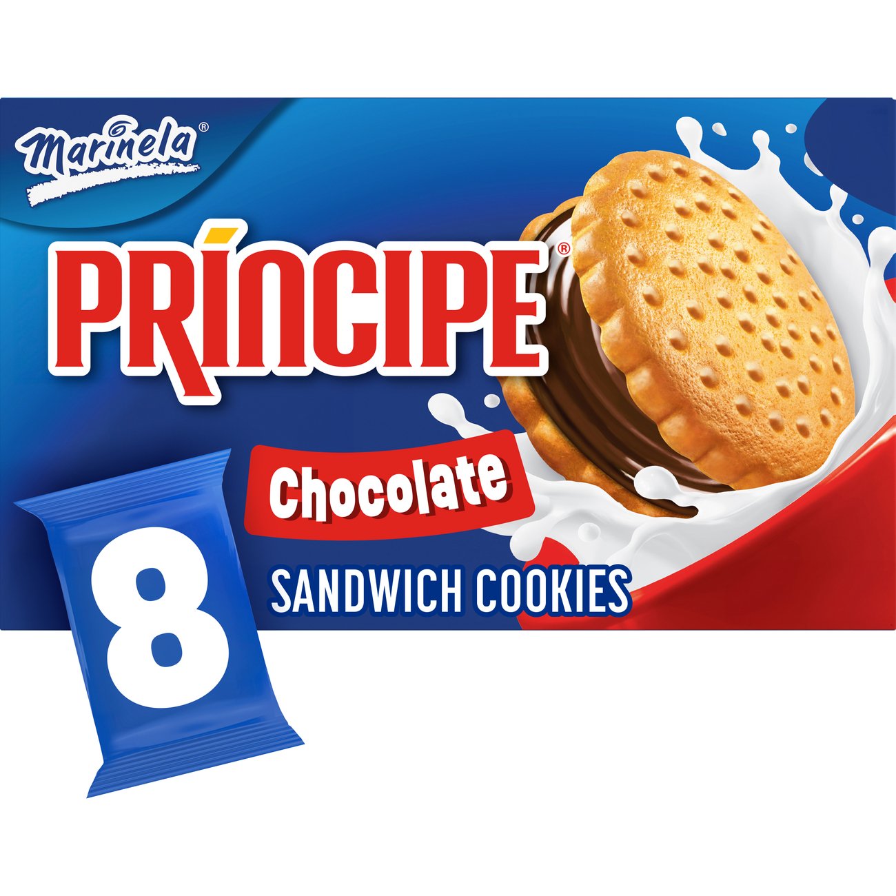 Marinela Principe Chocolate-Filled Sandwich Cookies Snack Packs - Shop ...