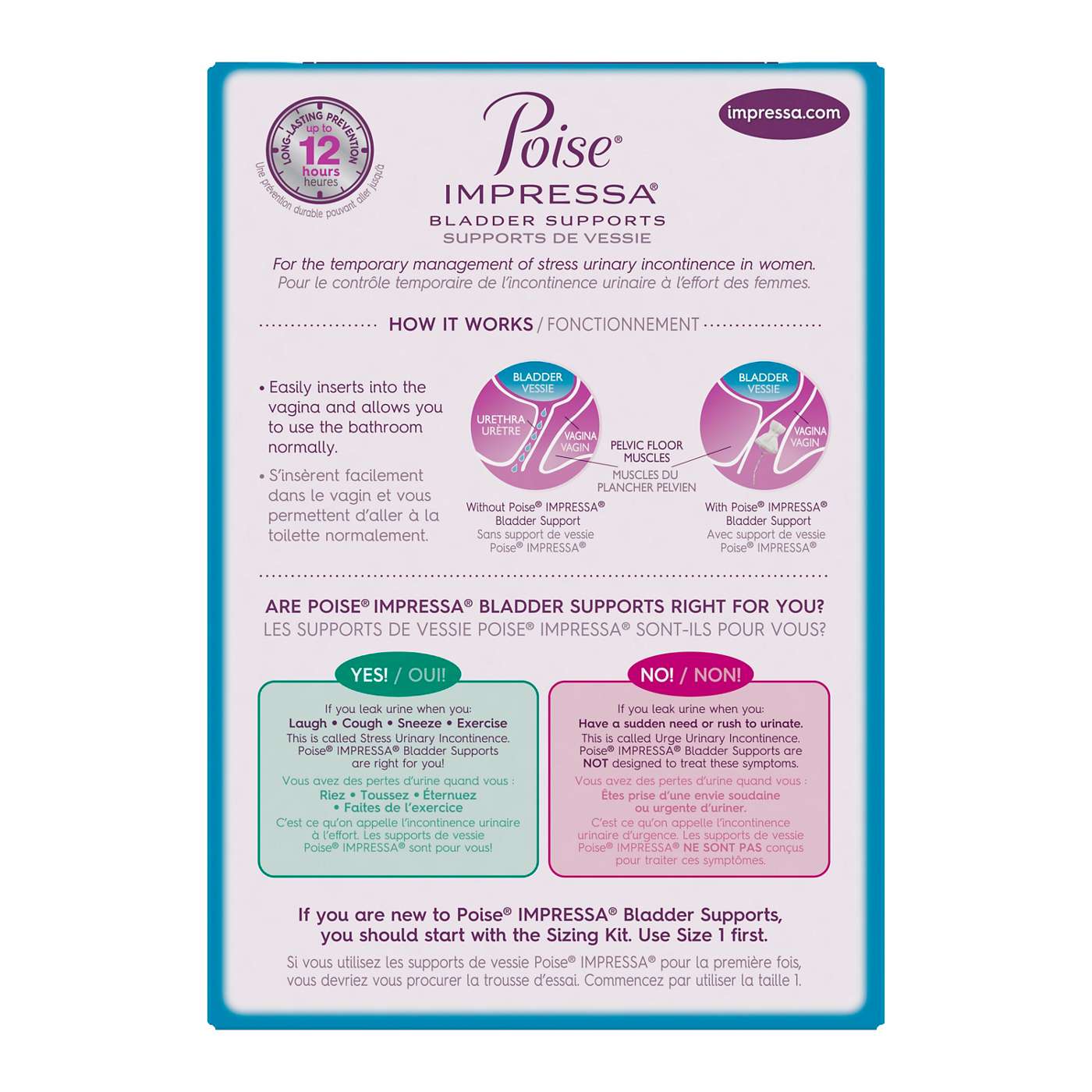 Poise Impressa Bladder Supports for Women Size 1 - Shop Incontinence at ...