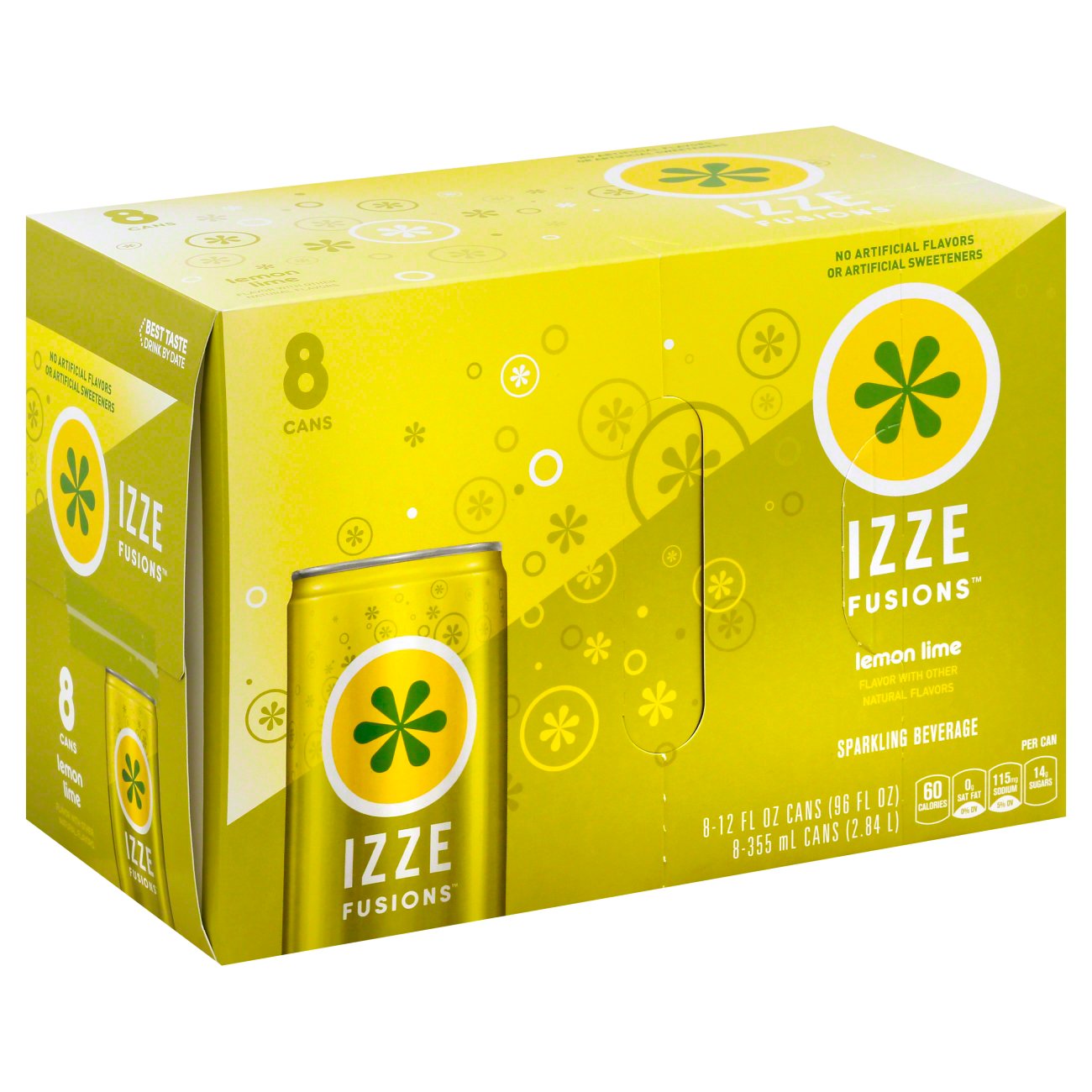 Izze Fusions Lemon Lime 12 oz Cans - Shop Soda at H-E-B