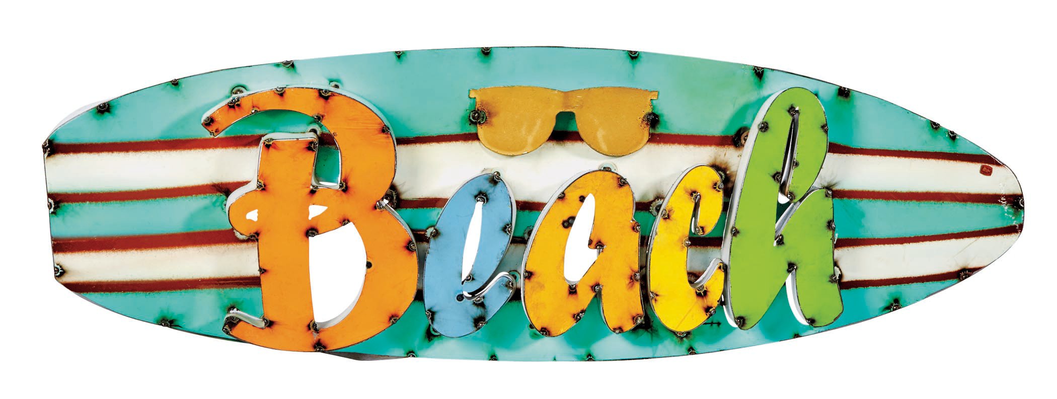 Creative Decor Tin "Beach" Surf Board Sign - Shop Outdoor Decor at H-E-B